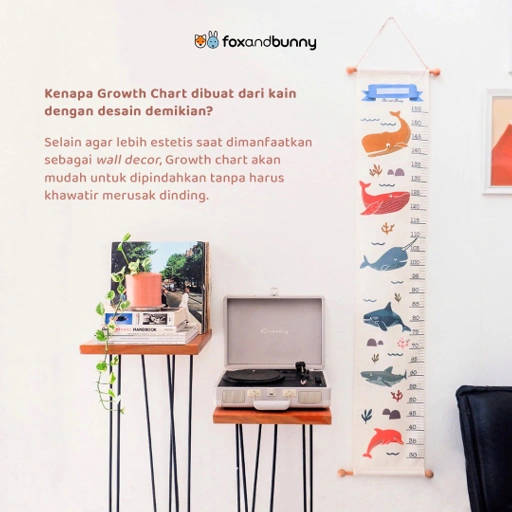 Grow Chart - Pengukur Tinggi Badan Anak - Edutetic - Fox and Bunny