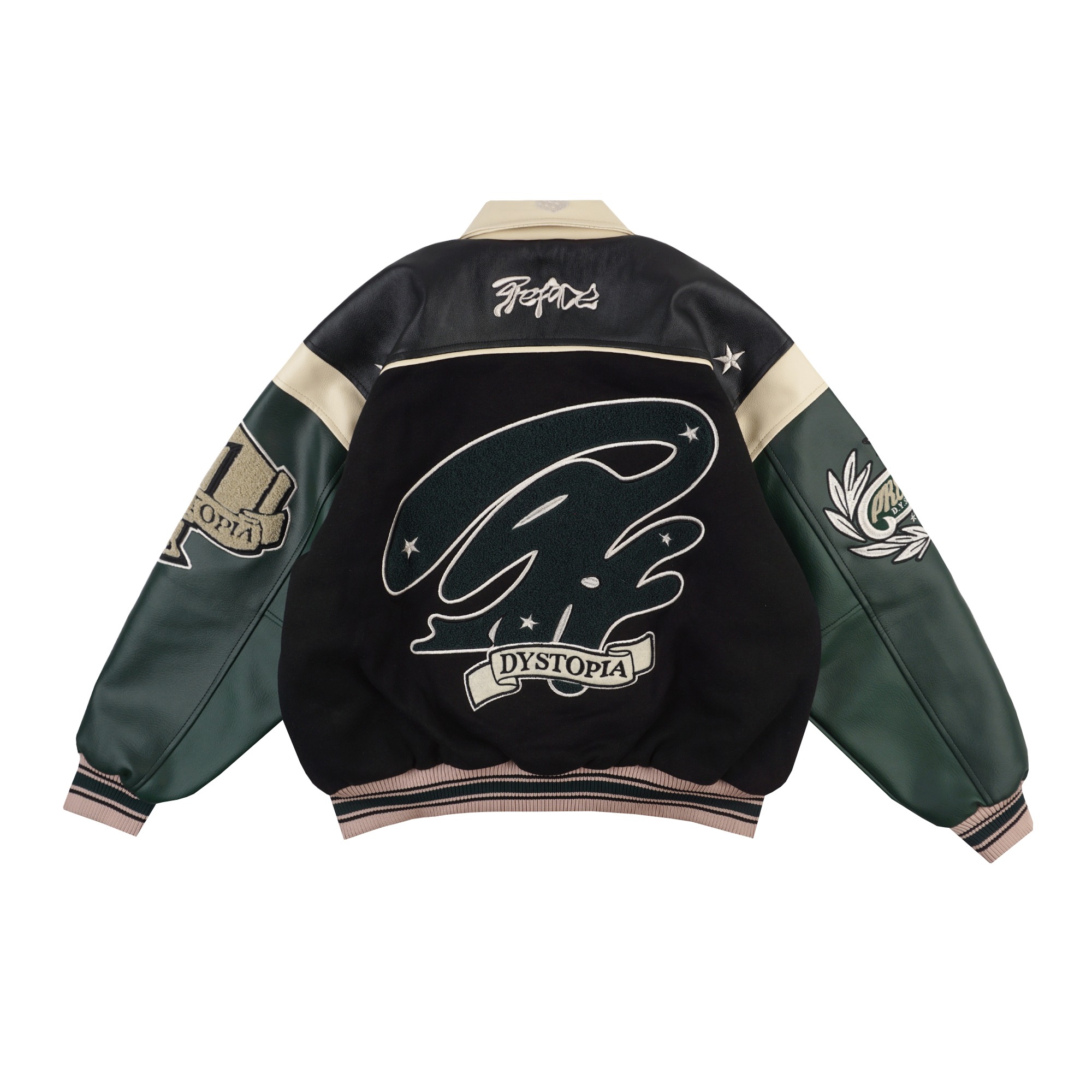 PREFACE Official Store - PREFACE Dystopia Varsity Jacket (Boxy Cut)
