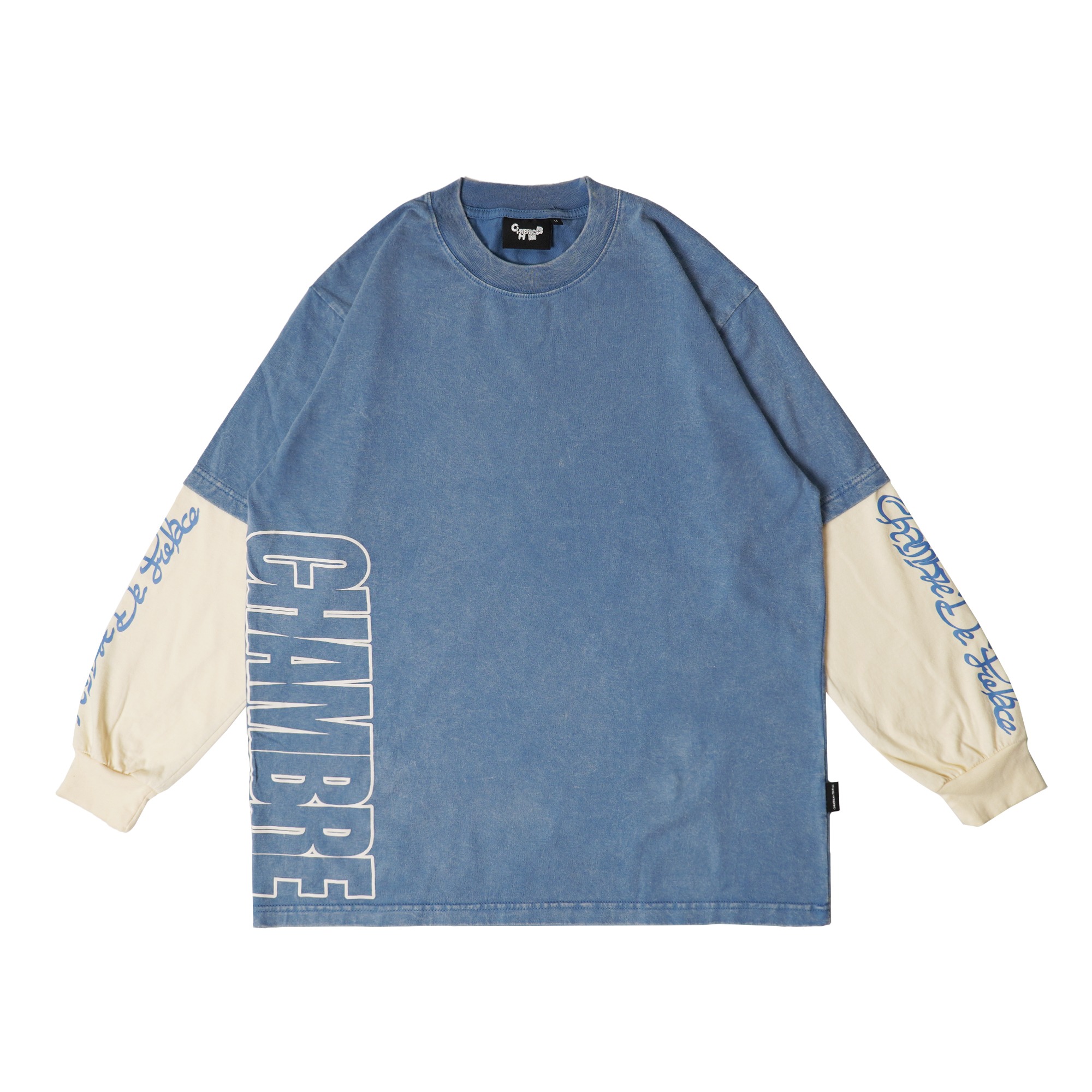 PREFACE WEARHOUSE - Double Layer CHMB de PREFACE - Sided Script Washed Blue