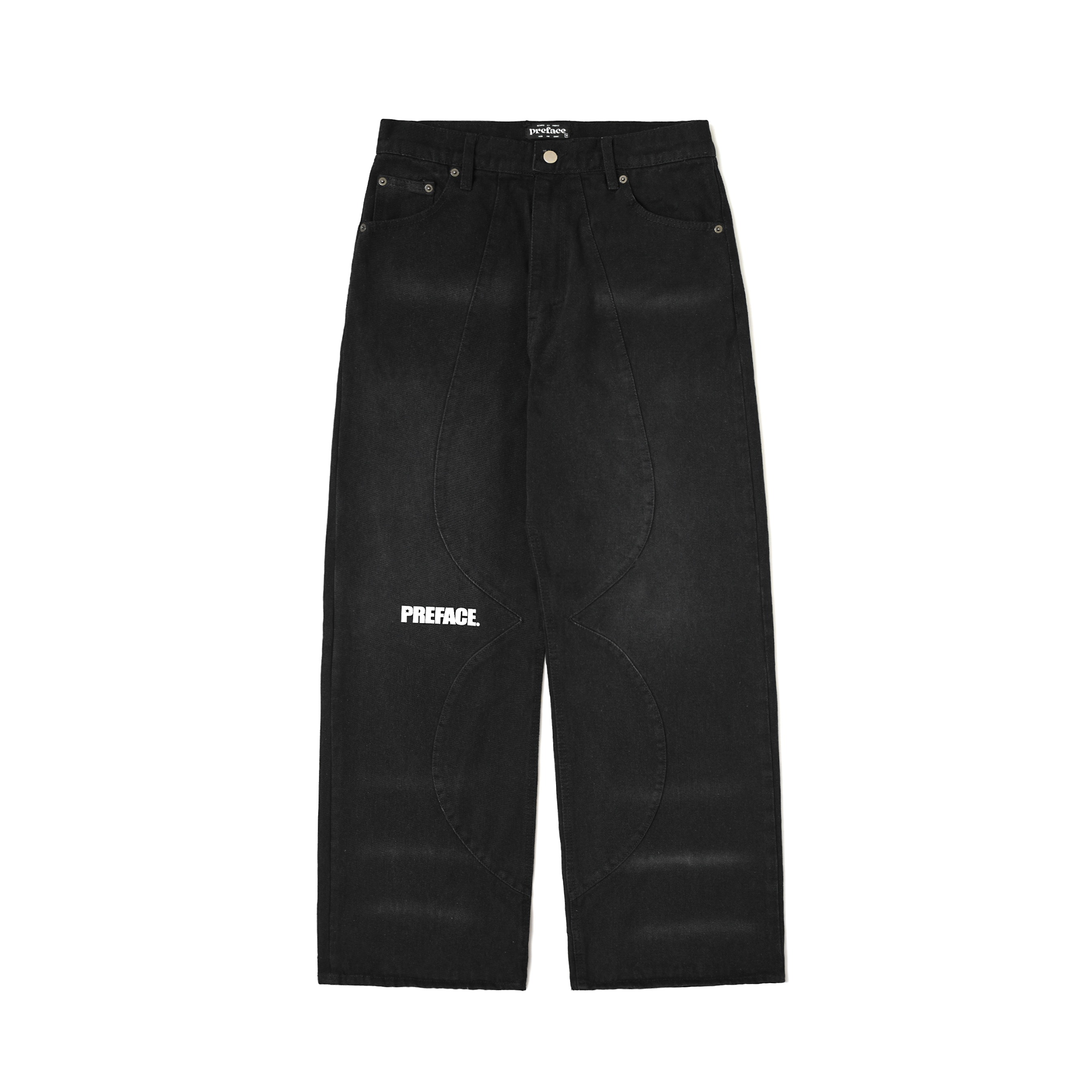 PREFACE WEARHOUSE - PREFACE Marked Baggy Pants Black