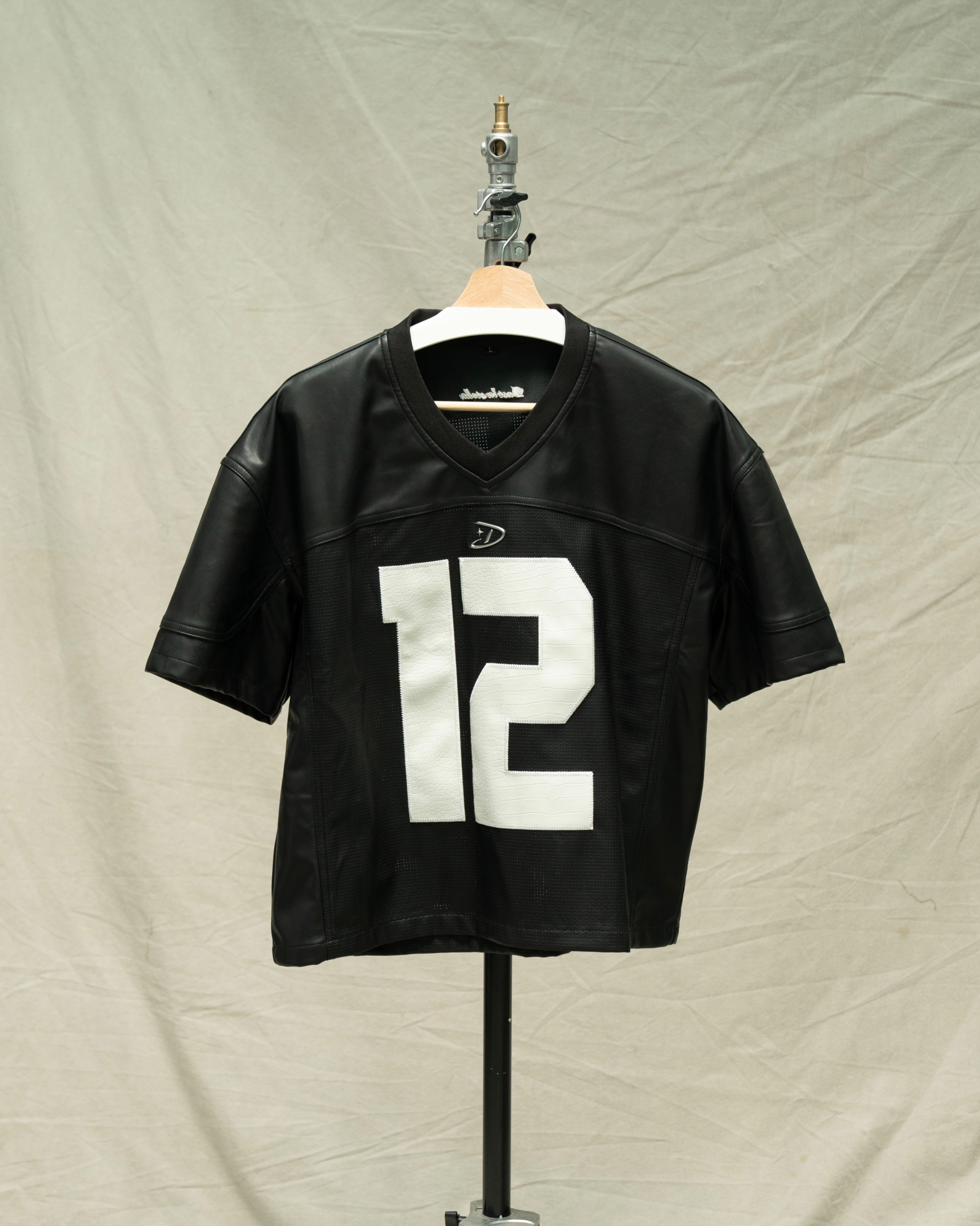 DUST LA STELLA Official Website - Signature Leather Jersey - Black