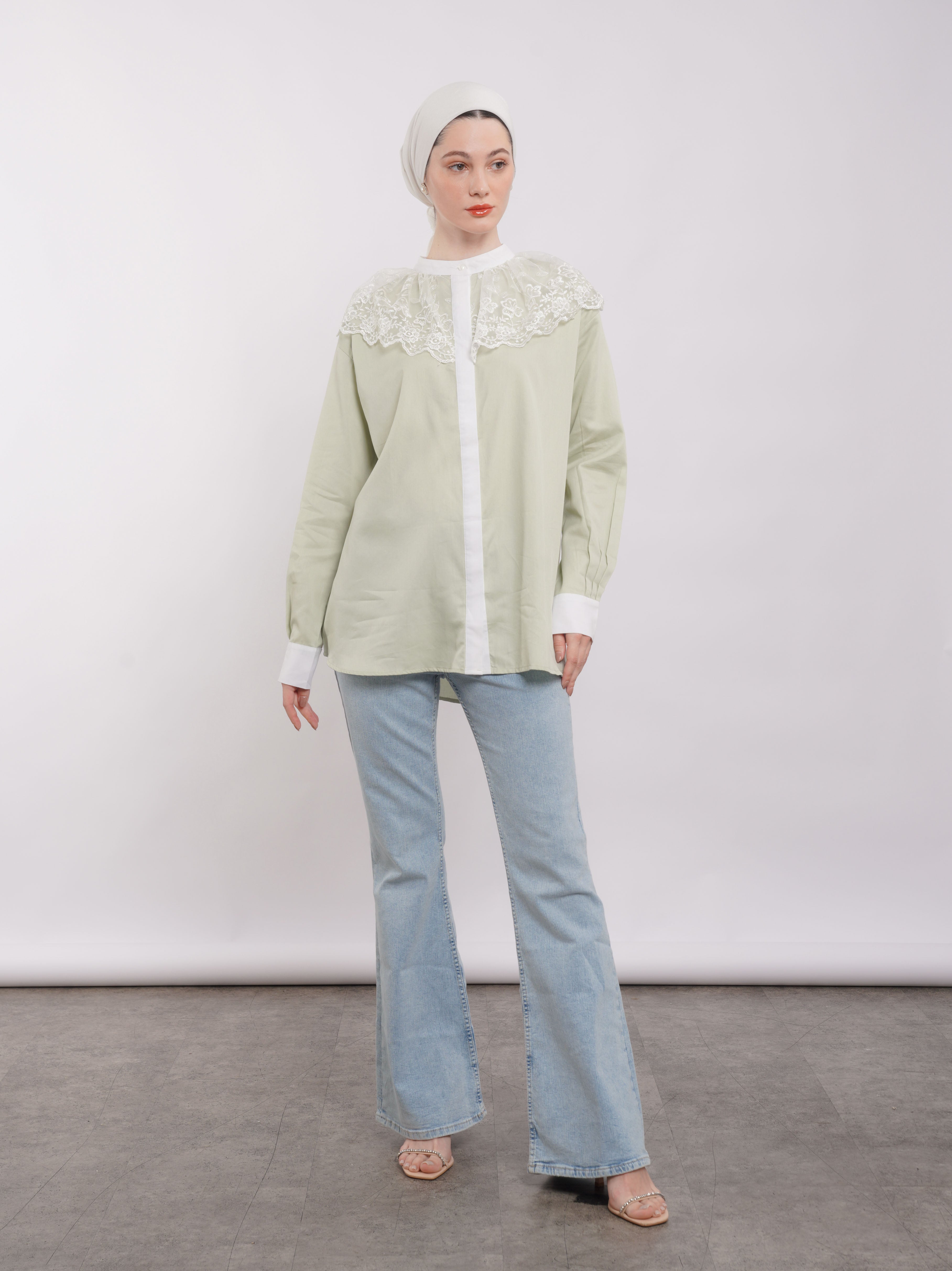Aleza Official Website - Rizzie Top Sage Green