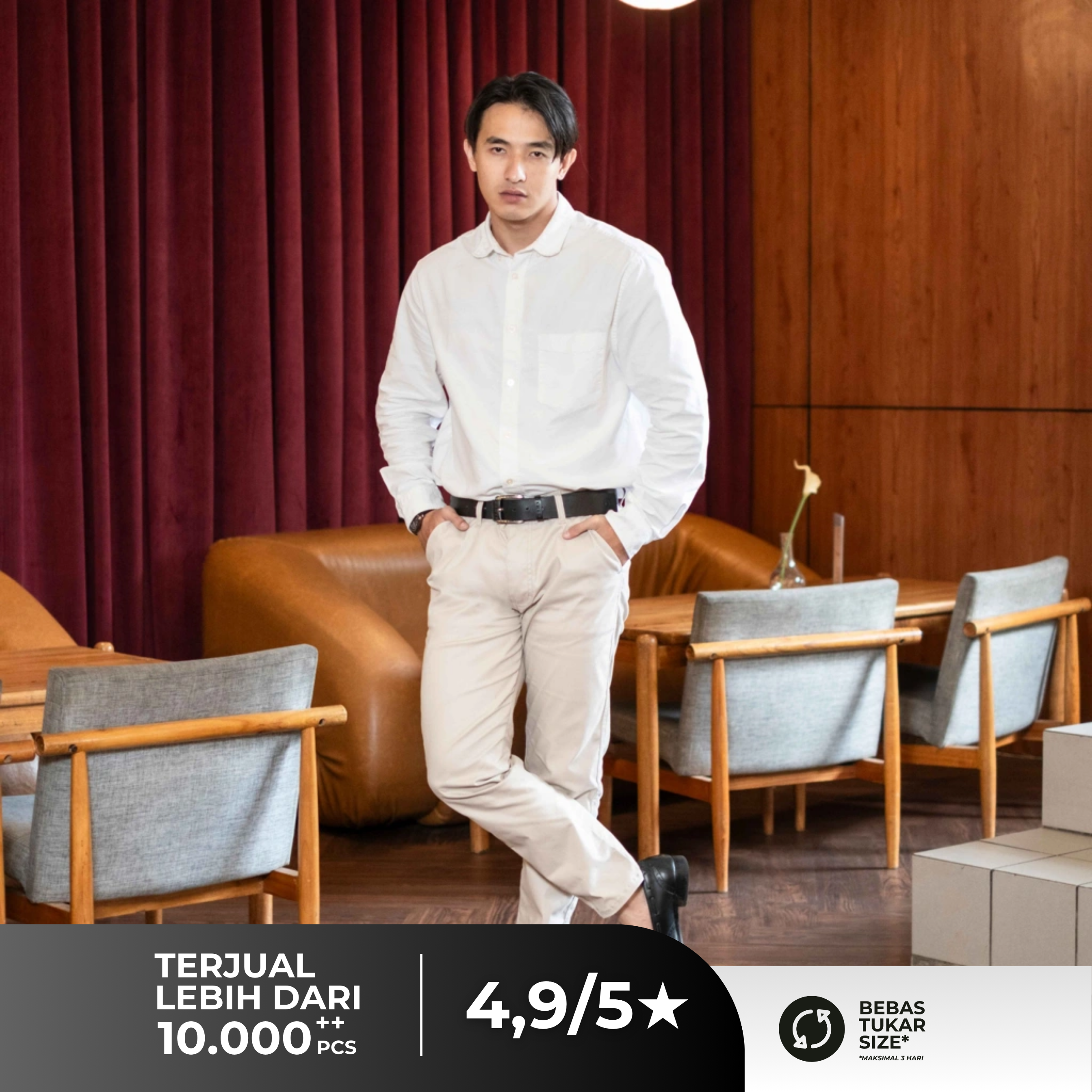 Bapin l Mens Apparel - Celana Chino Panjang Pria Slimfit Stretch Aerio ...