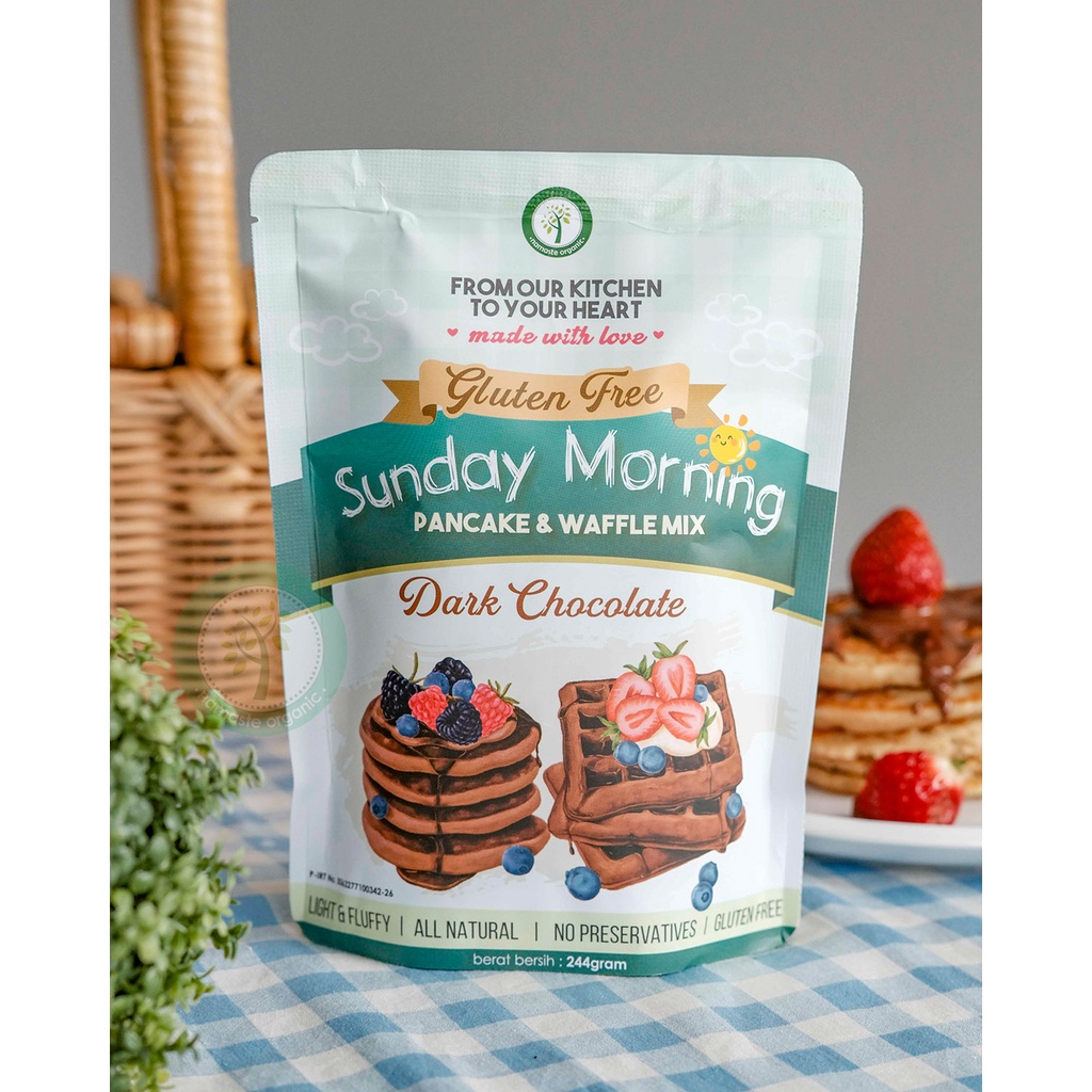 GLUTEN FREE SUNDAY MORNING PANCAKE AND WAFFLE MIX - CHOCOLATE 244GR ...