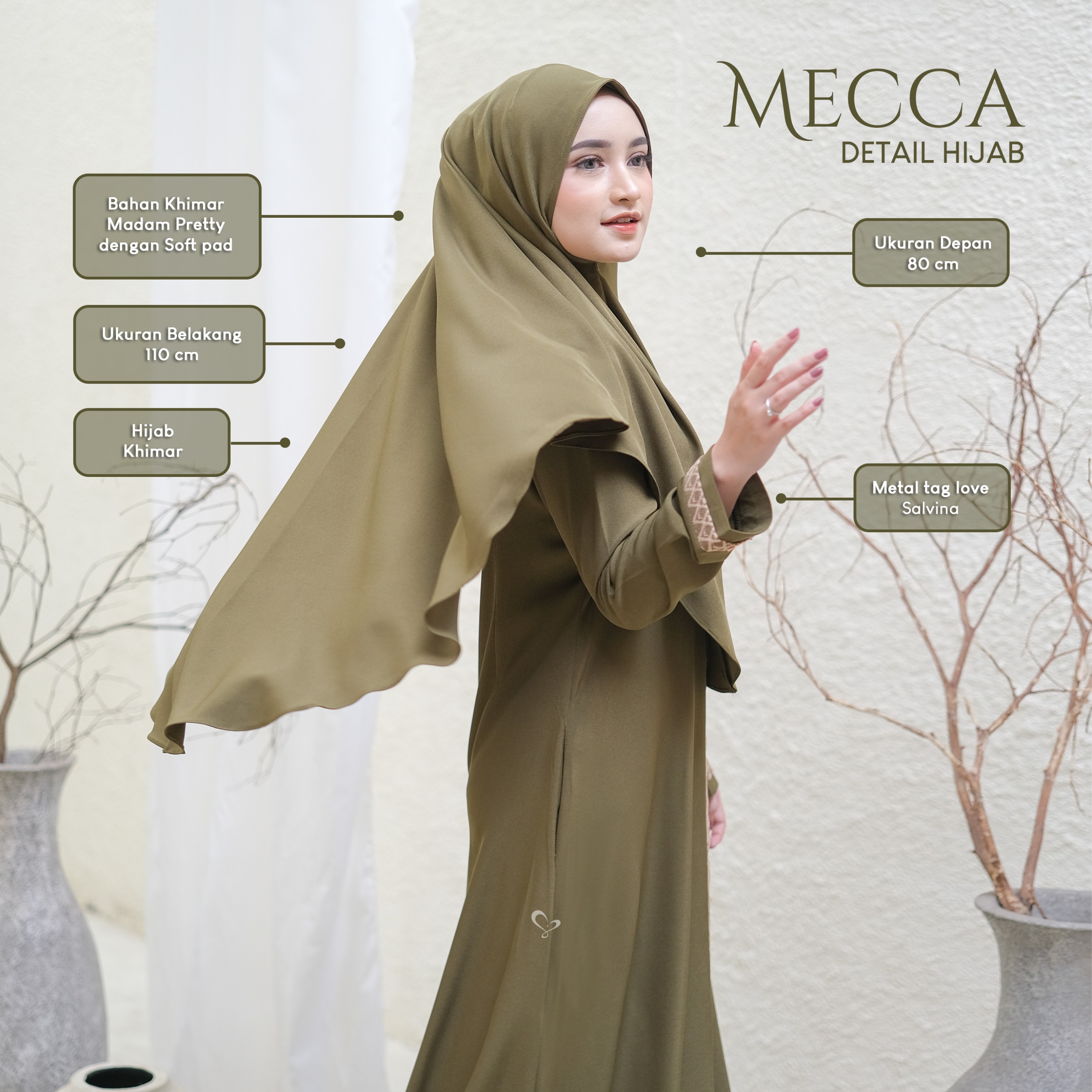 Salvina Hijab - [ Ready Stock ] Mecca Abaya