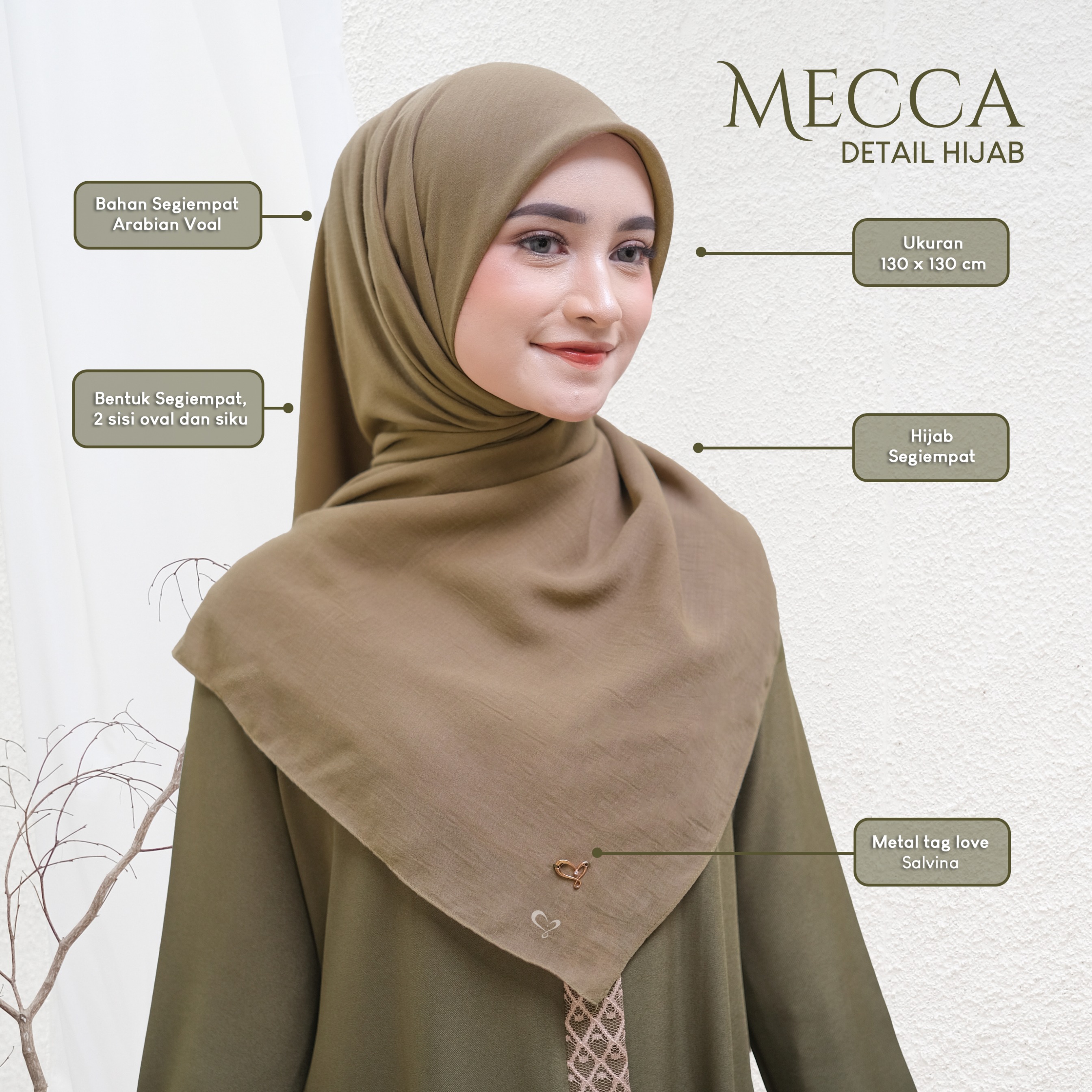 Salvina Hijab - [ Ready Stock ] Mecca Abaya