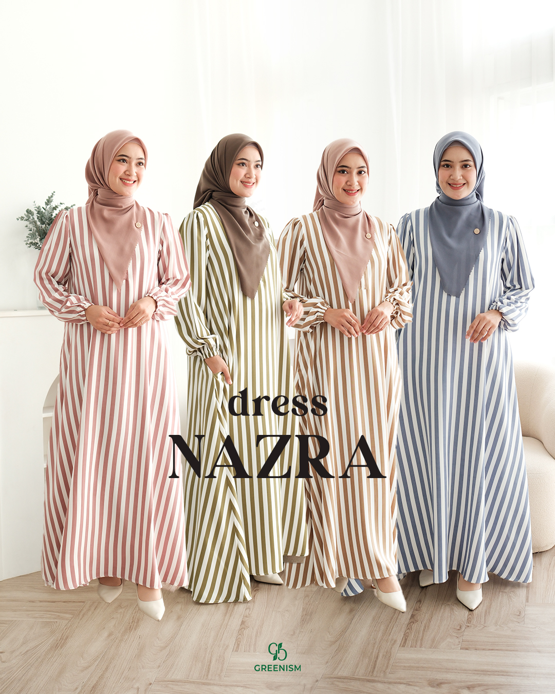 Greenism Hijab - GREENISM - Nazra Dress | Busui friendly Gamis Daily