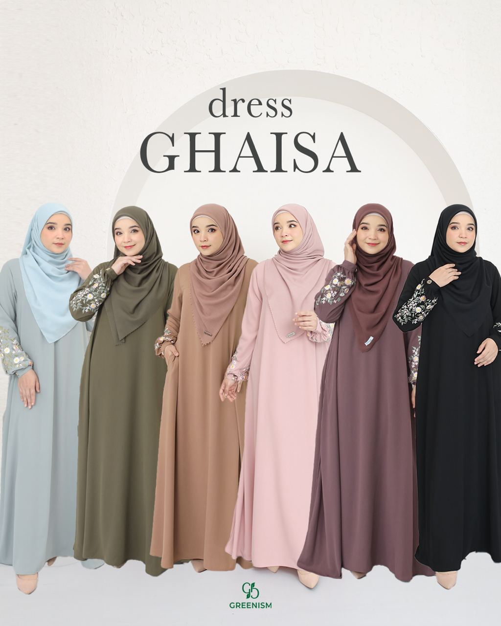 GREENISM - GHAISA DRESS I READY STOCK - Greenism Hijab