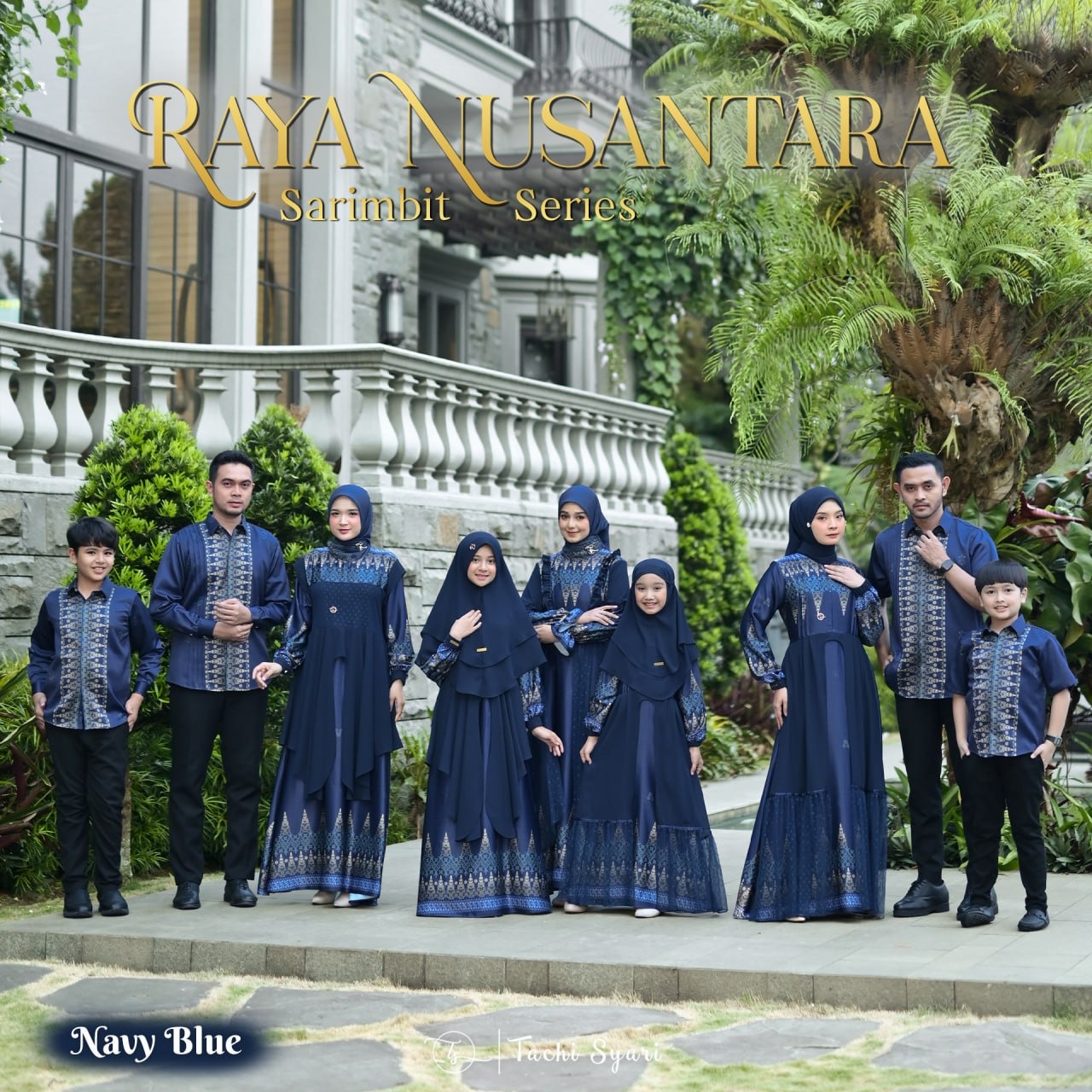 Tachi Syari - Navy Blue - Raya Nusantara Sarimbit Series By Tachi Syari