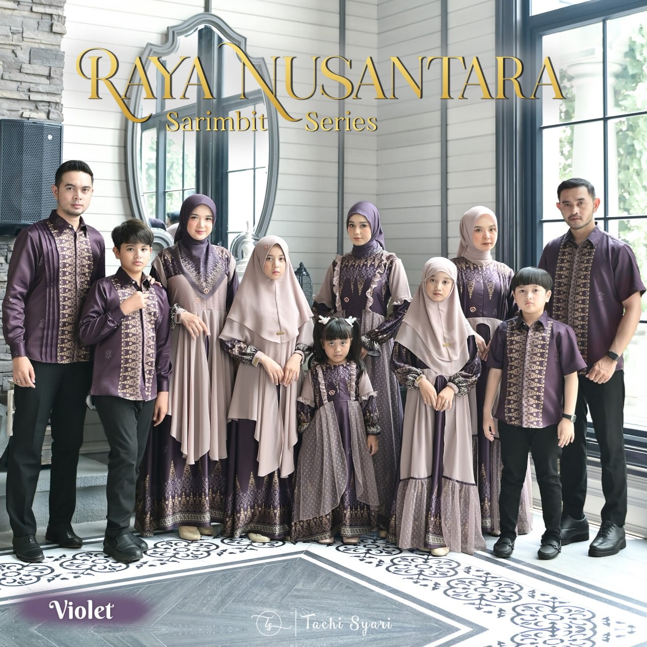 Tachi Syari - Violet - Raya Nusantara Sarimbit Series By Tachi Syari