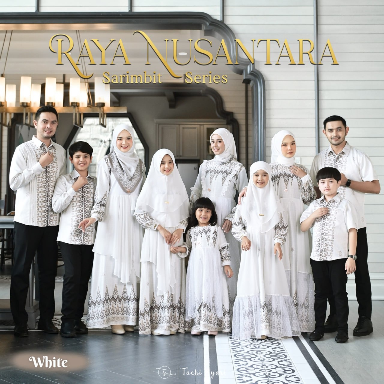 Tachi Syari - White - Raya Nusantara Sarimbit Series By Tachi Syari
