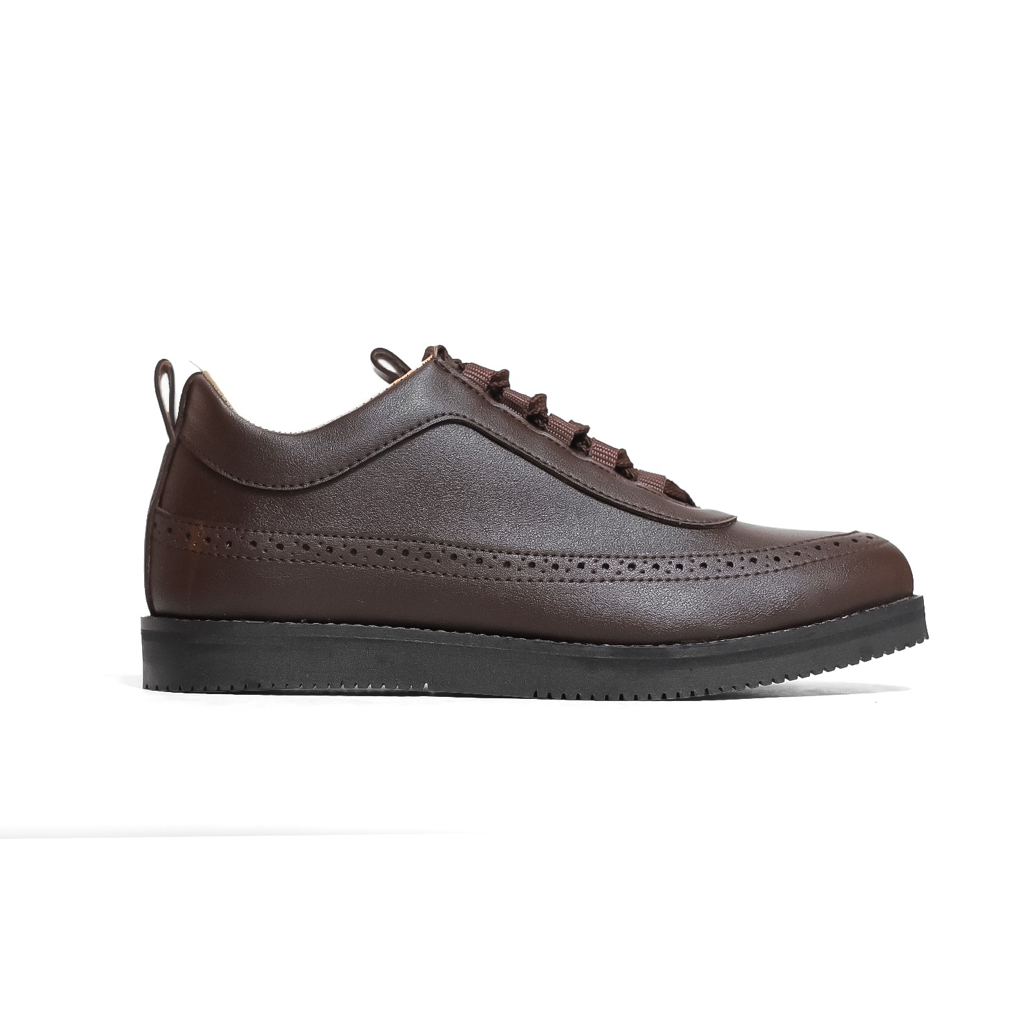 SEPATU KERJA FORMAL PEJUANG CUAN - Sneakers Wing Brogue Dark Brown ...