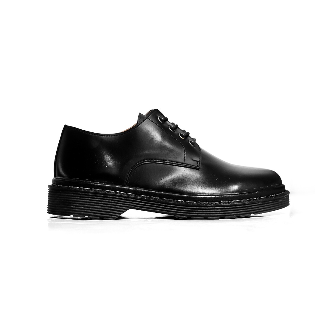 SEPATU KERJA FORMAL PEJUANG CUAN - Casual Derby Full Black