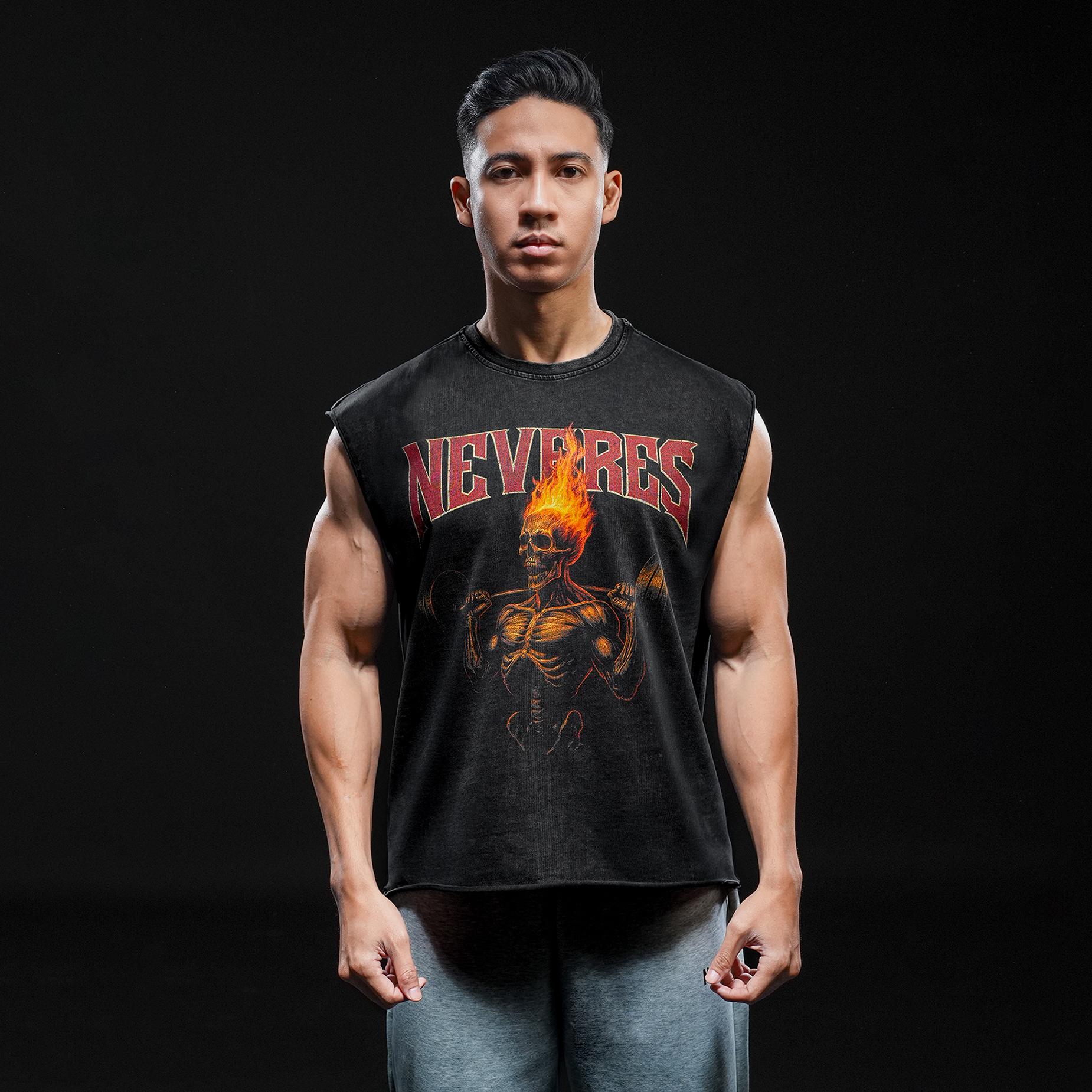 NEVERES Dark Era Muscle Cut – Front Graphic - Neveres Sportswear