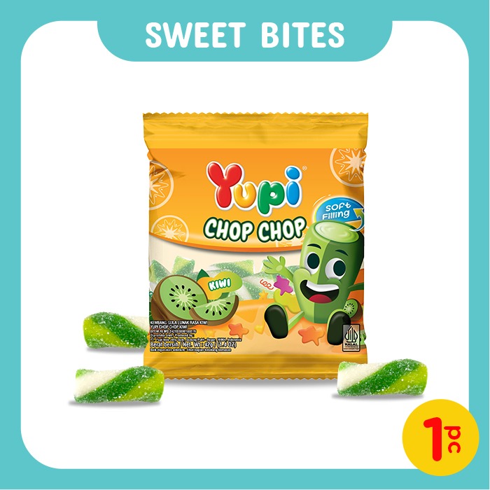 Yupi - Yupi Chop Chop Kiwi Mini Bag 42 gr