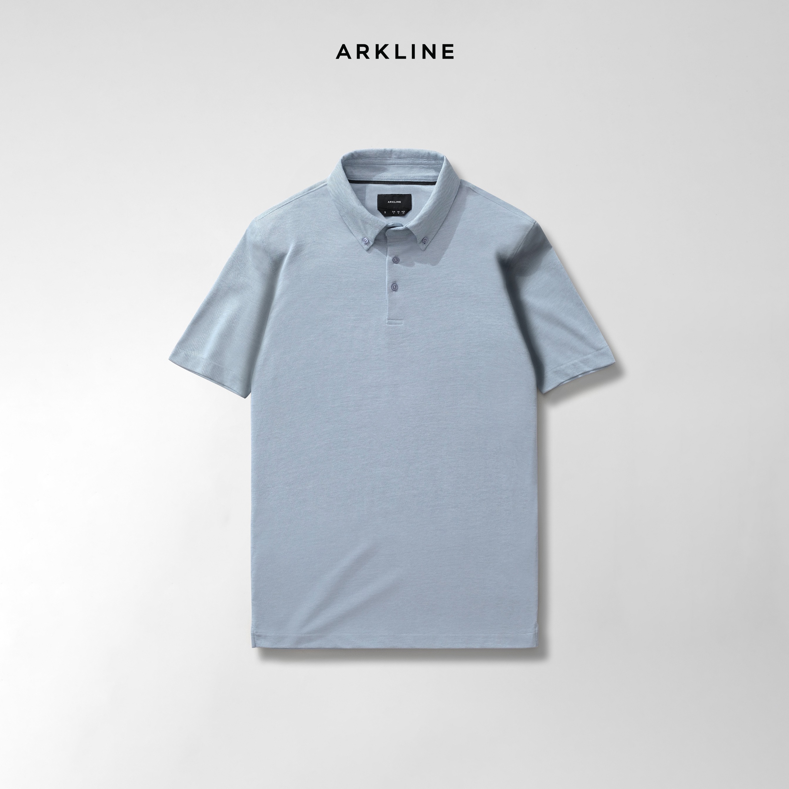 arkline - Arkline Hybrid Button Down Collar Polo Shirt Glacier Blue
