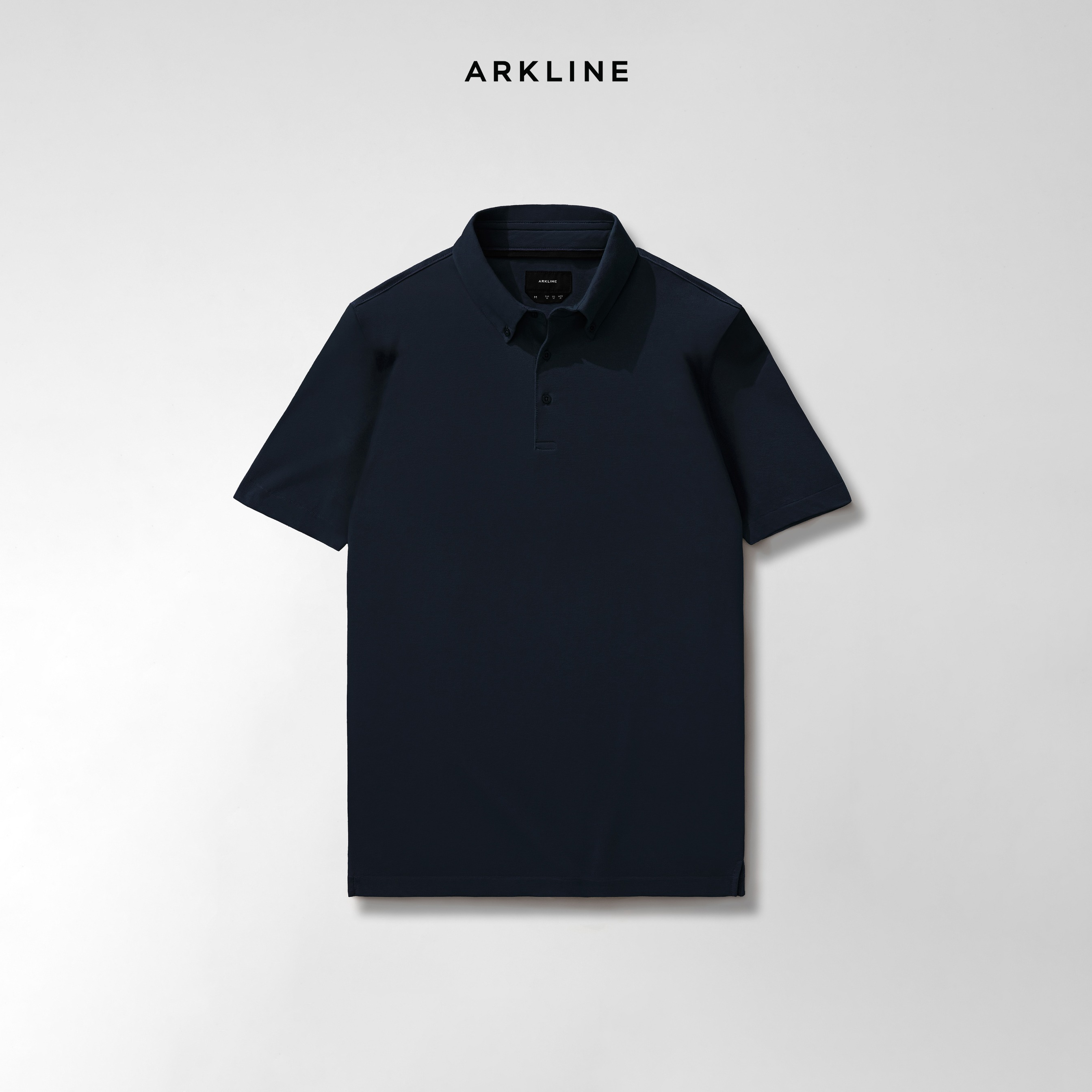 arkline - Arkline Hybrid Button Down Collar Polo Shirt Midnight Navy