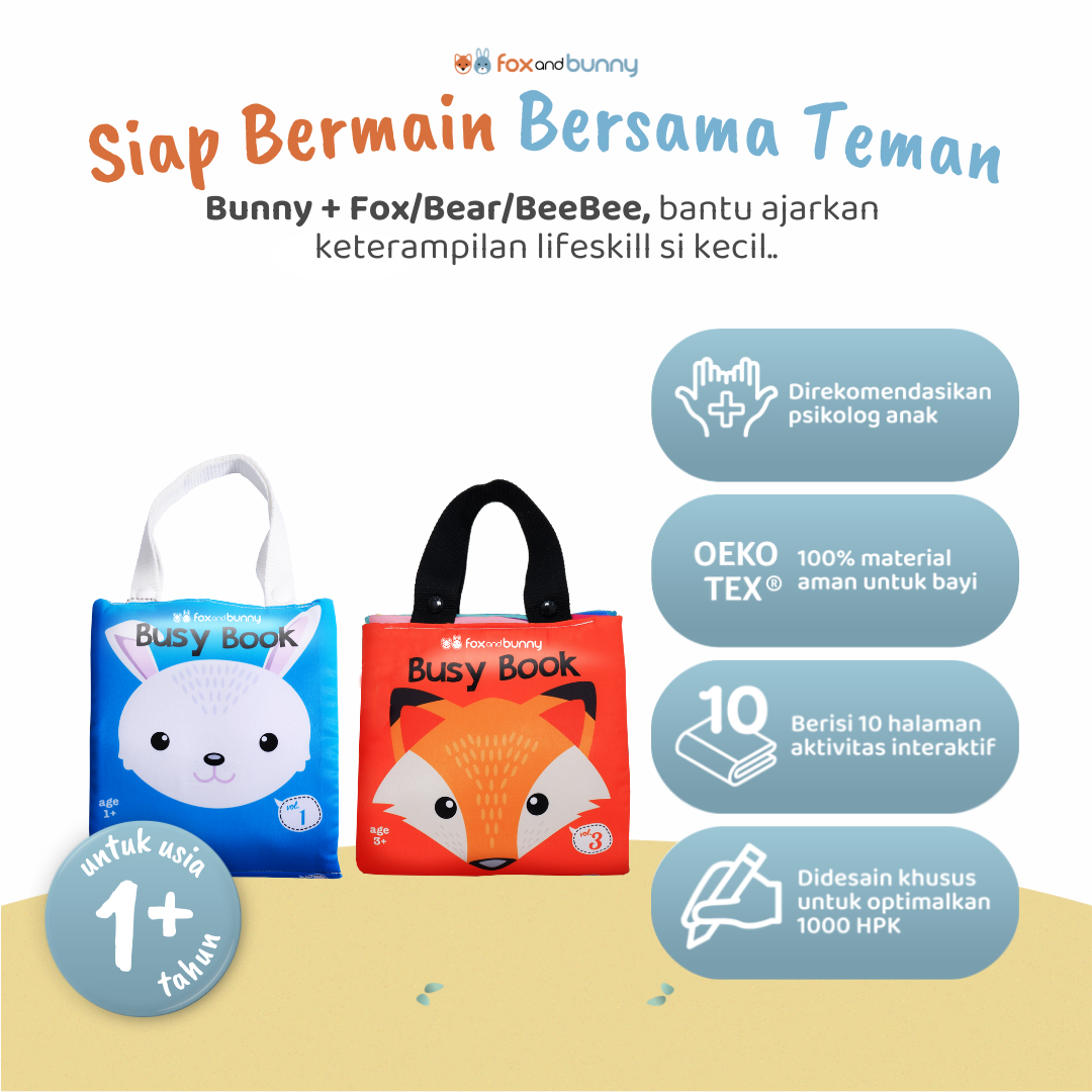 foxandbunny | Mainan Aktivitas Anak - Bunny + any variant busy book