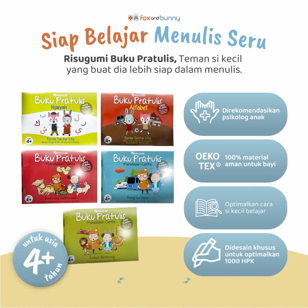 foxandbunny | Mainan Aktivitas Anak - Risugumi - Buku Pratulis