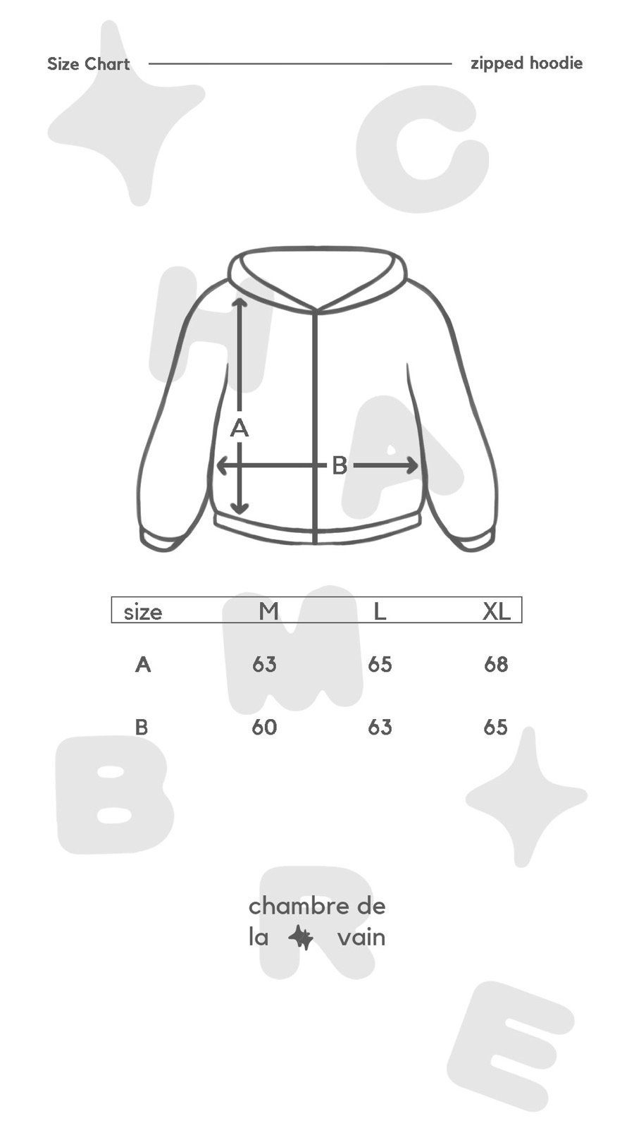 chambre de la vain - Boxy Zip Hoodie Chambredelavain - CHMB Black