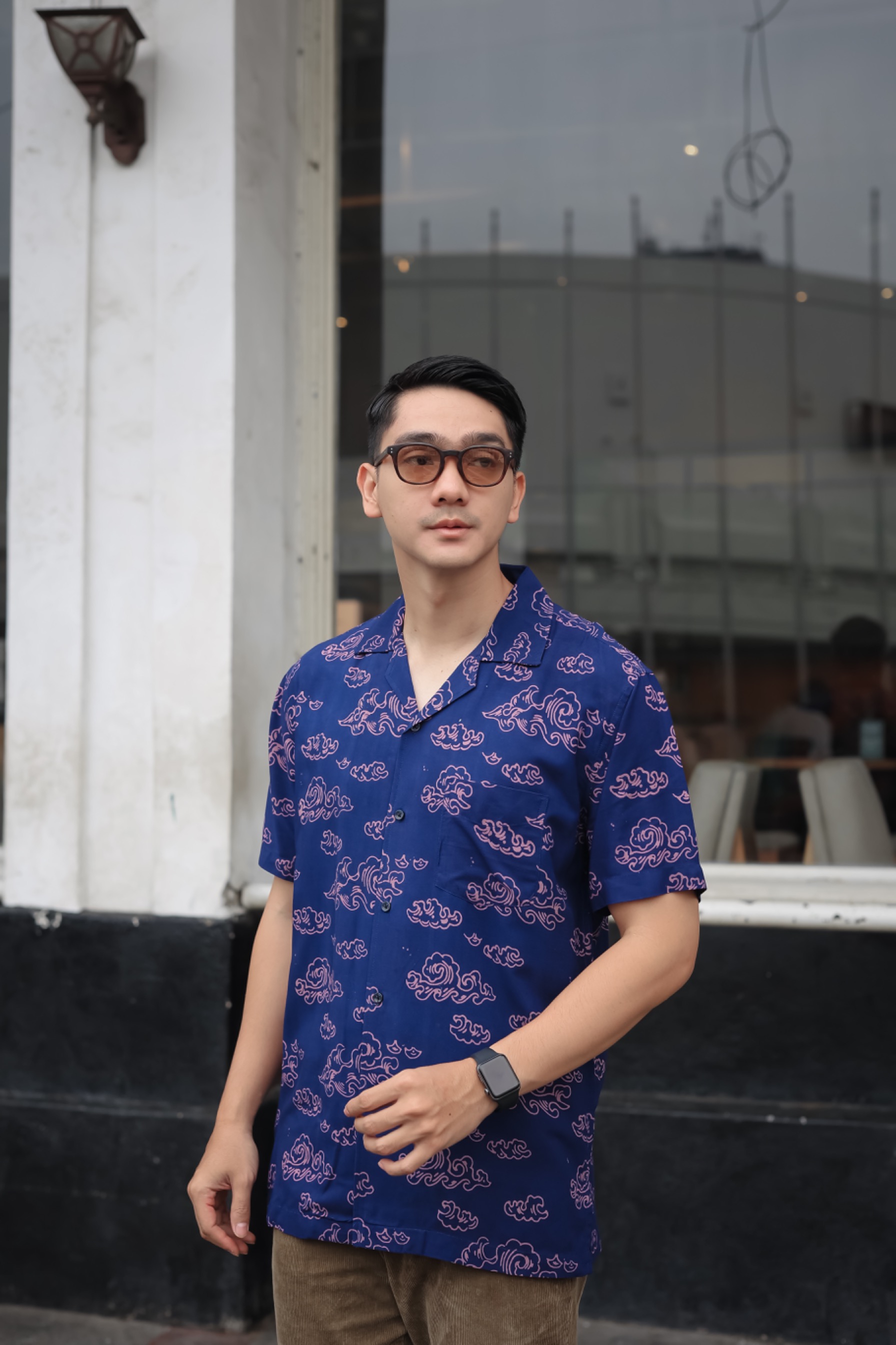 Barilie Batik - Cuban batik navy