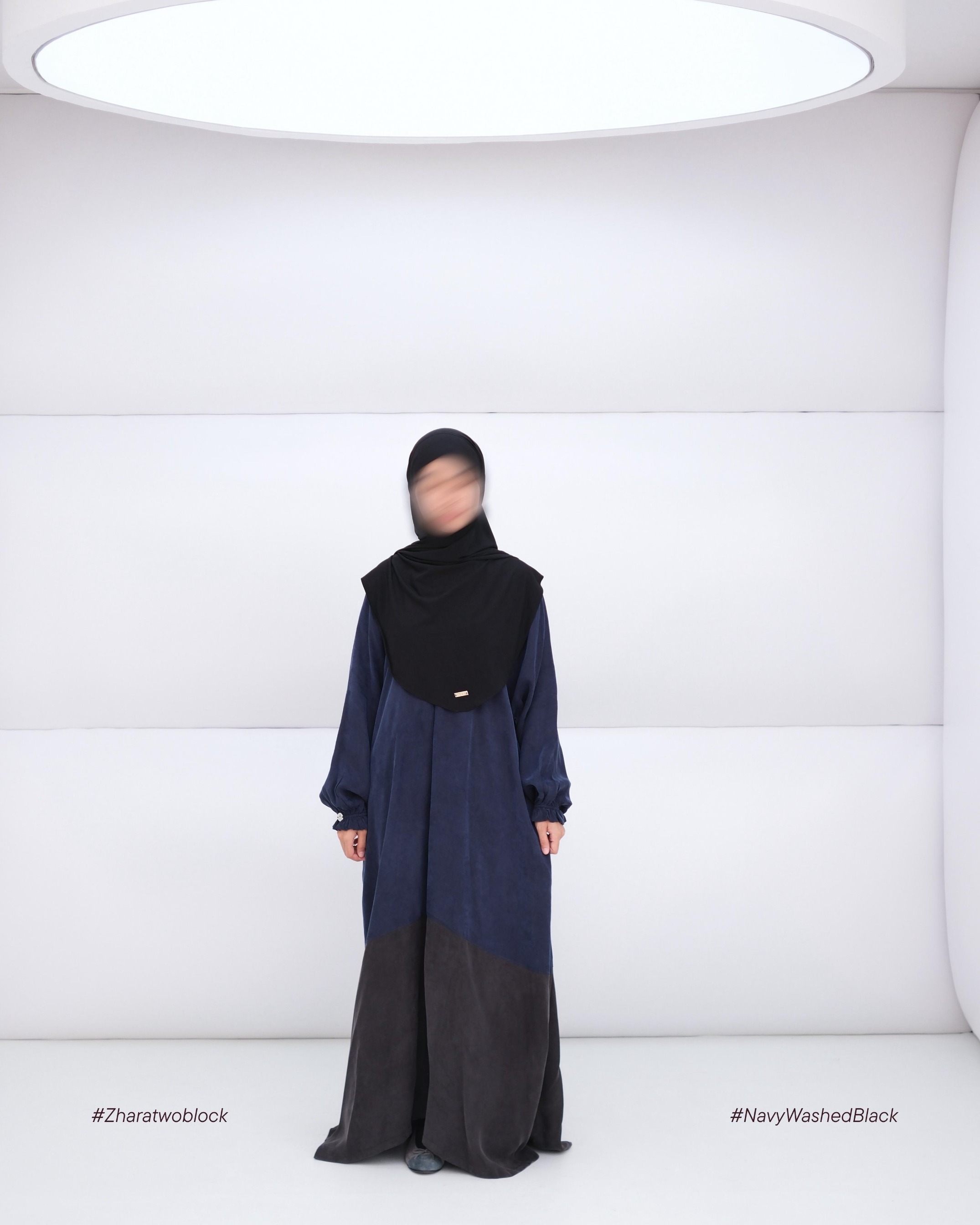 Aqsa Modest Wear Official Website - Zhara Two Block Abaya