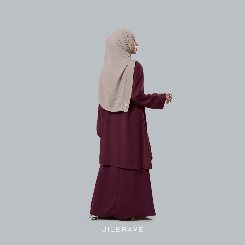 Jilbrave Official Store - Mayra Abaya - Gamis Umroh Basic Dengan Layer ...