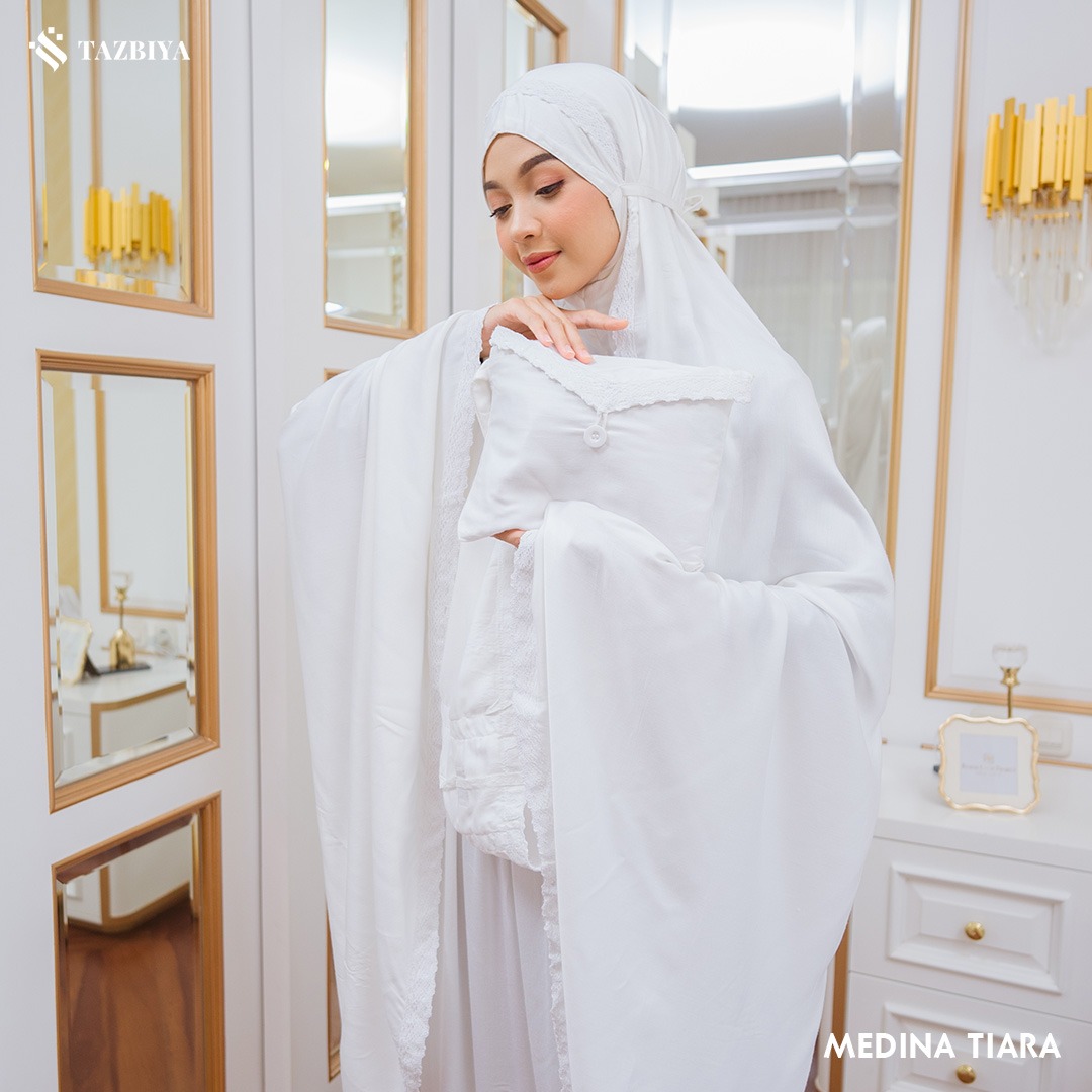Mukena Tazbiya - MUKENA TAZBIYA RENDA MEDINA TIARA WHITE ALLSIZE I ...