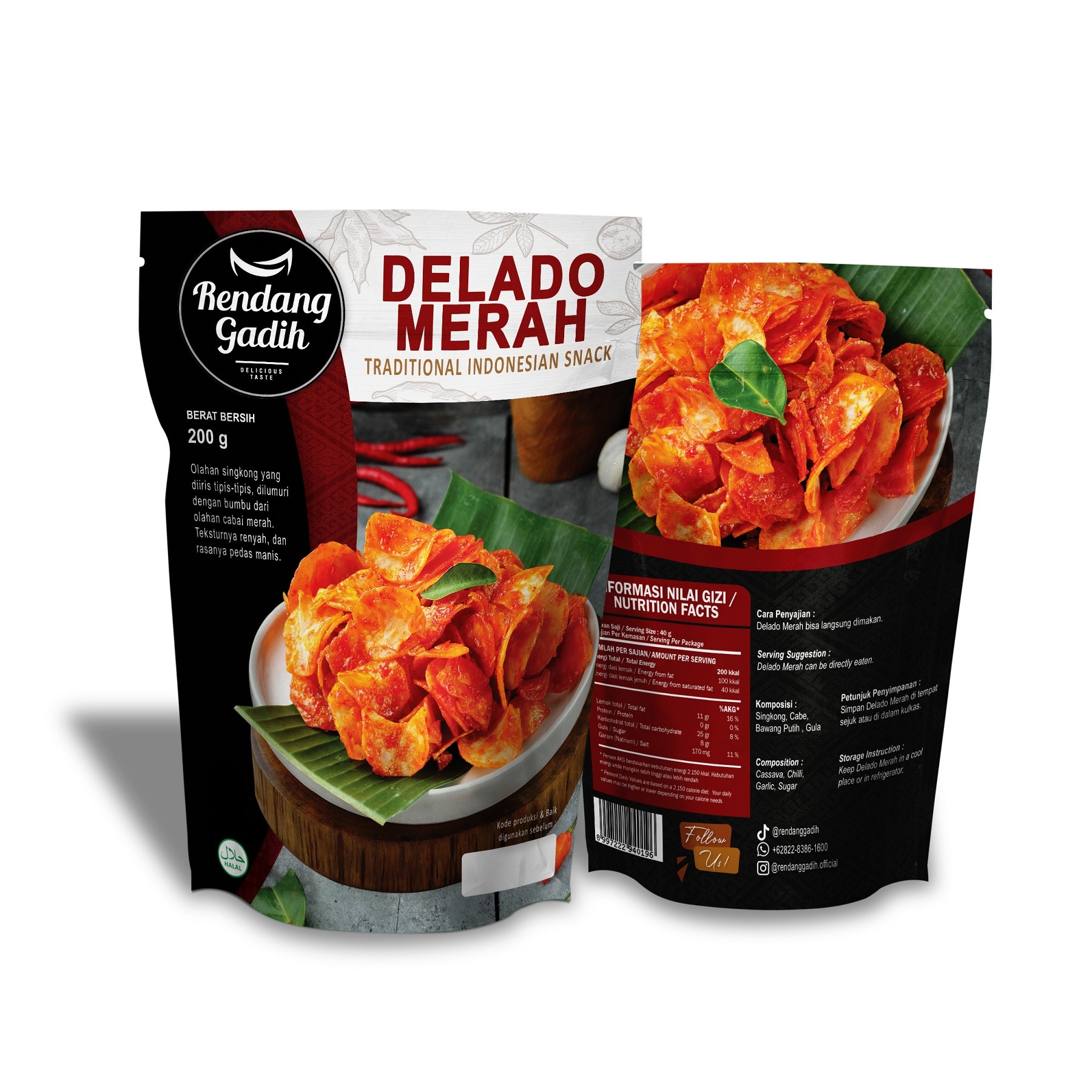 RENDANG GADIH - Delado Merah ( 150 gram )