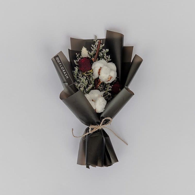 Florash - Florist Bandung - Same Day Delivery - Dried Cotton HB Mini Black