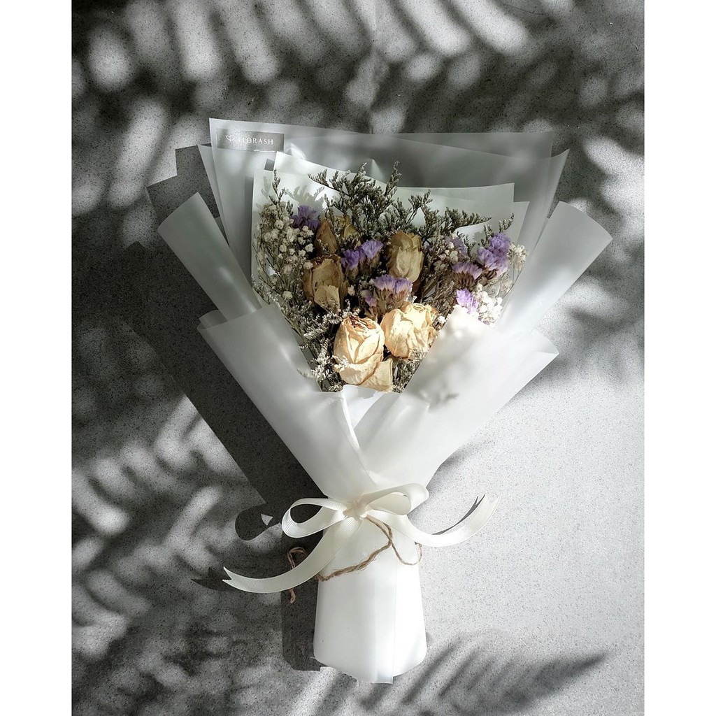 Florash - Florist Bandung - Same Day Delivery - Statice Dried Rose HB Small