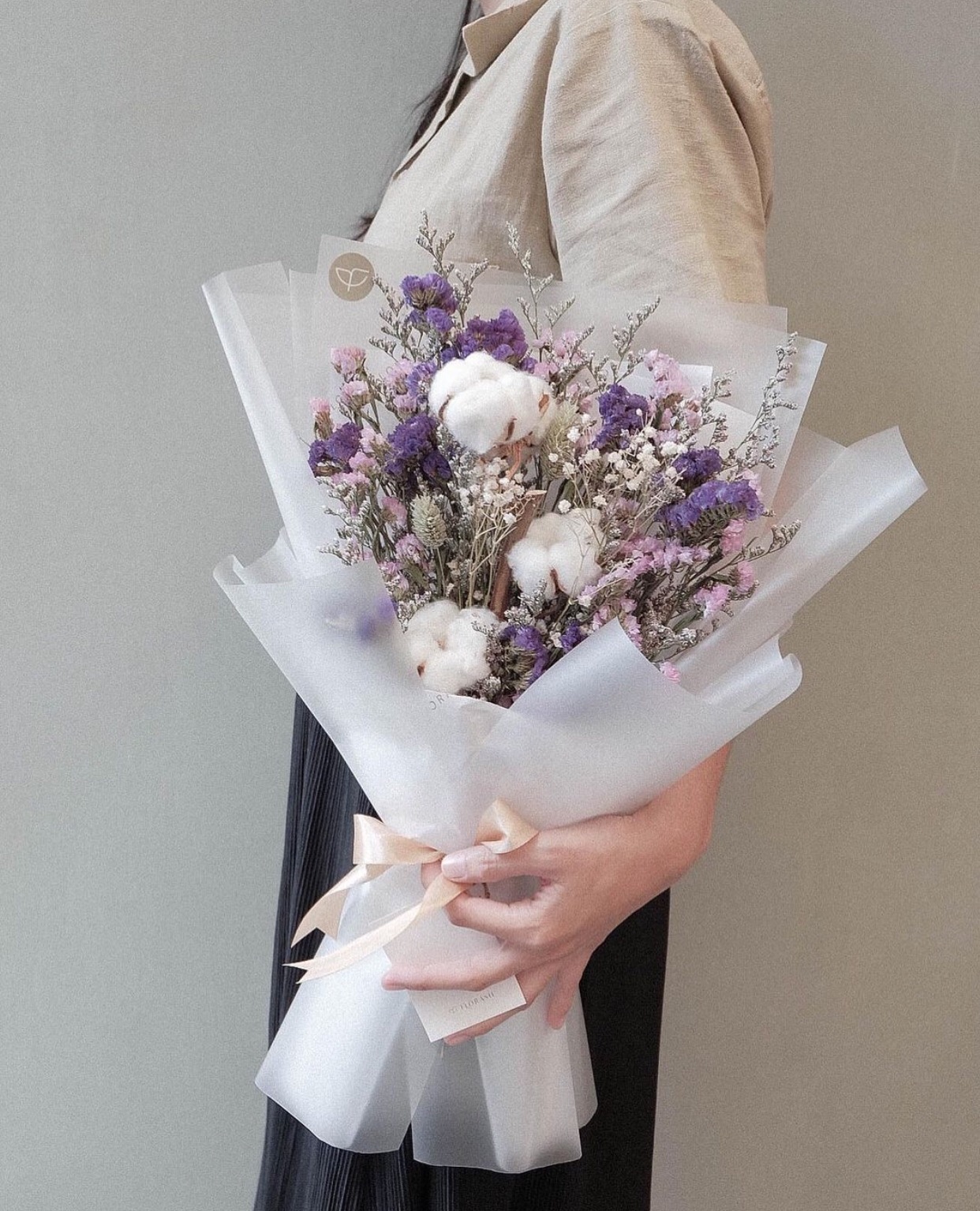 Cotton Violet HB Medium - Florash - Florist Bandung - Same Day Delivery
