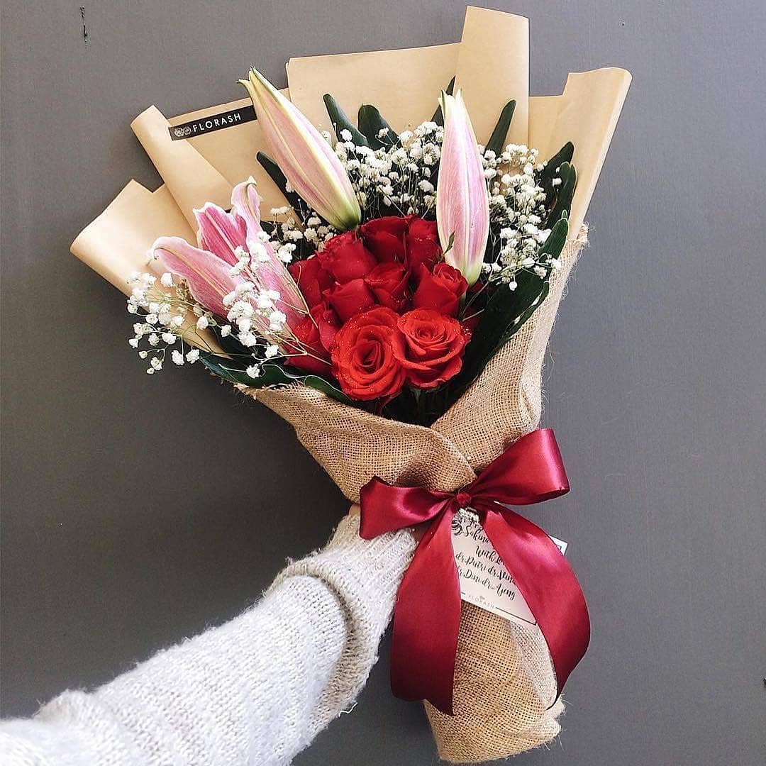 Florash - Florist Bandung - Same Day Delivery - Malibu HB Medium Red Pink