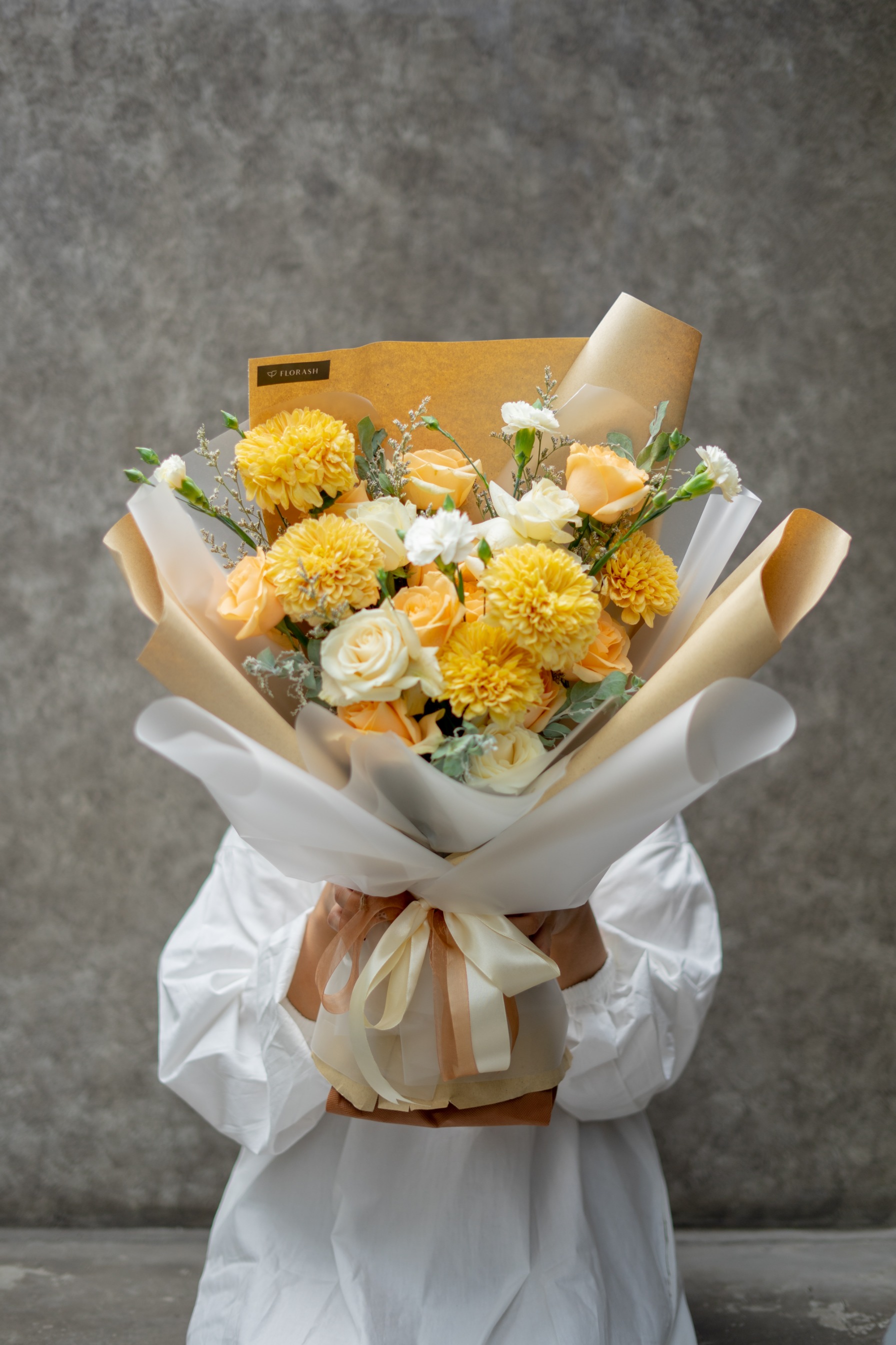 Praia HB Large Peach - Florash - Florist Bandung - Same Day Delivery