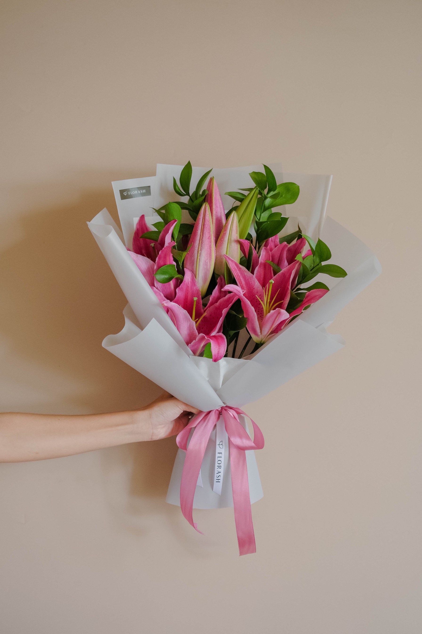 Florash - Florist Bandung - Same Day Delivery - Lily HBK Medium Pink