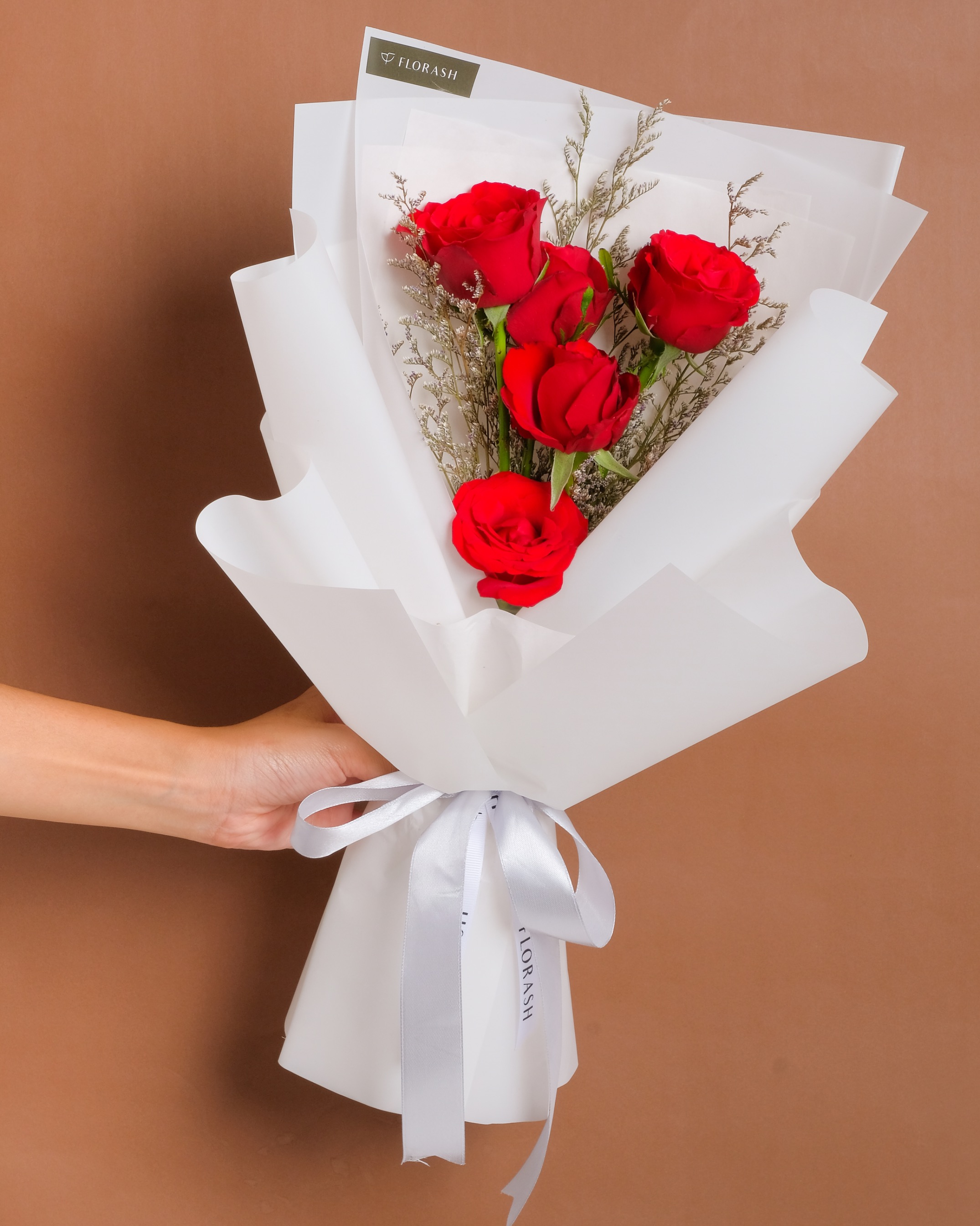 Florash - Florist Bandung - Same Day Delivery - Meru HBK Small Red White