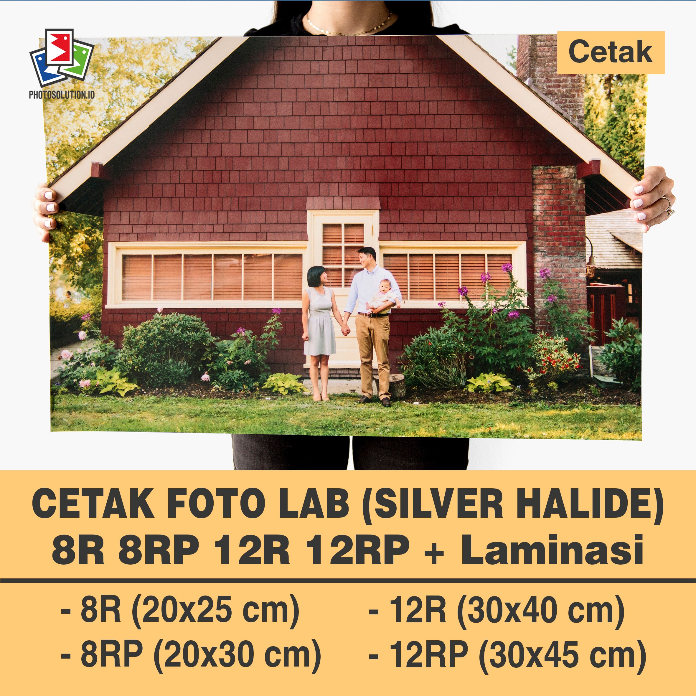 PHOTOSOLUTION ID - Cetak 8R 8RP 12R 12RP Foto Lab Laminasi - Silver Halide Photo Print