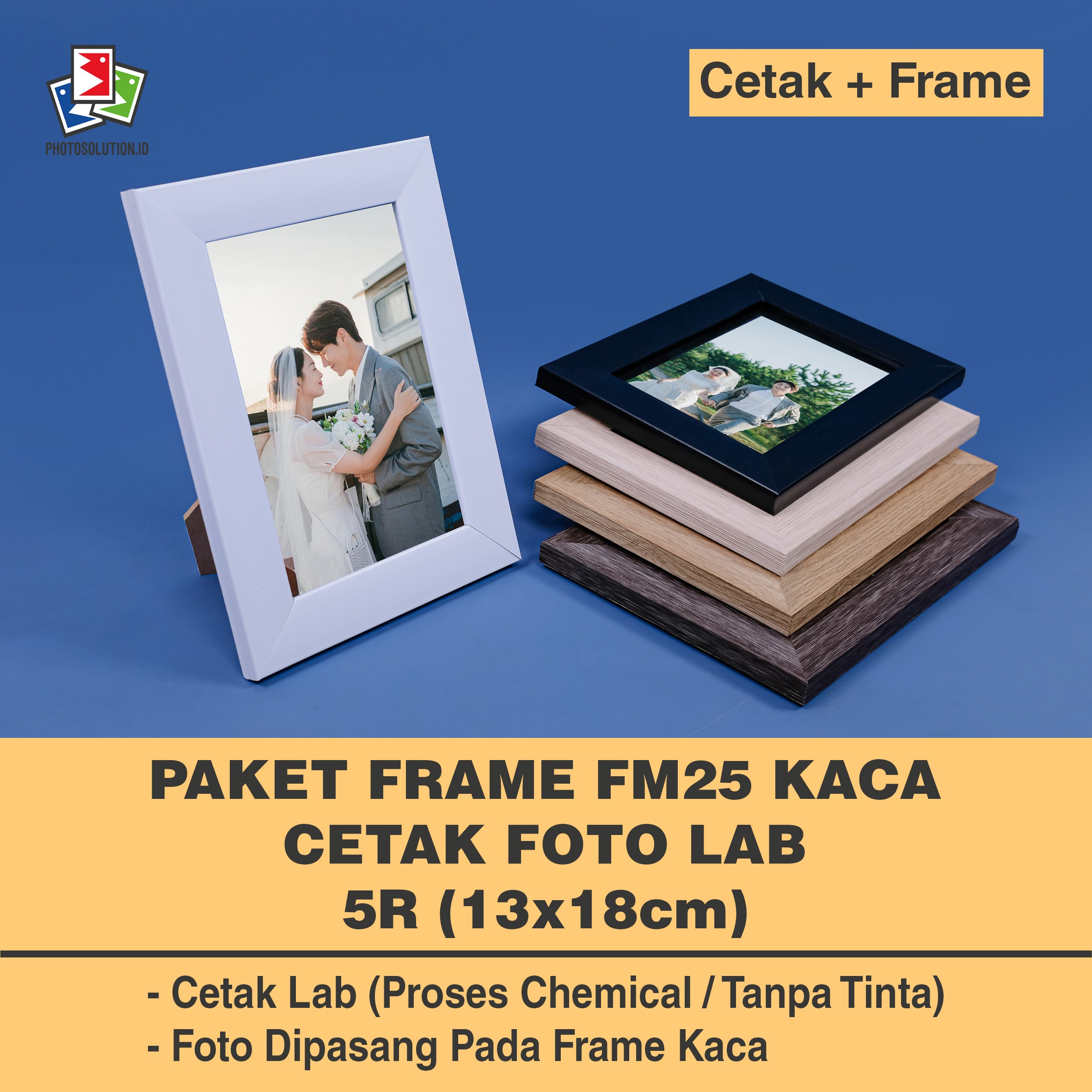 PHOTOSOLUTION ID - Paket Cetak 5R Frame Foto Minimalis Pakai Kaca ...