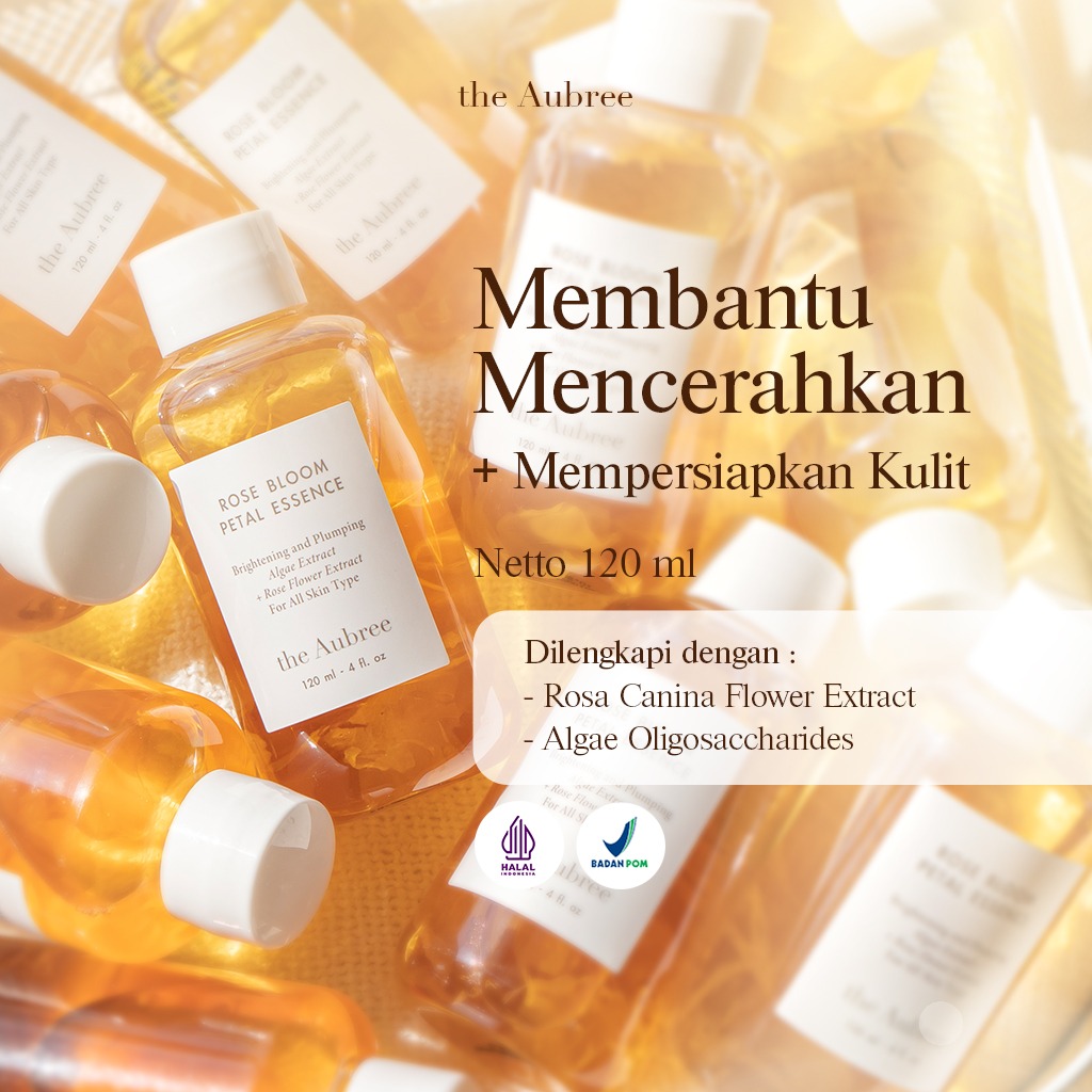 The Aubree Official - The Aubree Rose Bloom Petal Essence 120 ml Pencerah Wajah