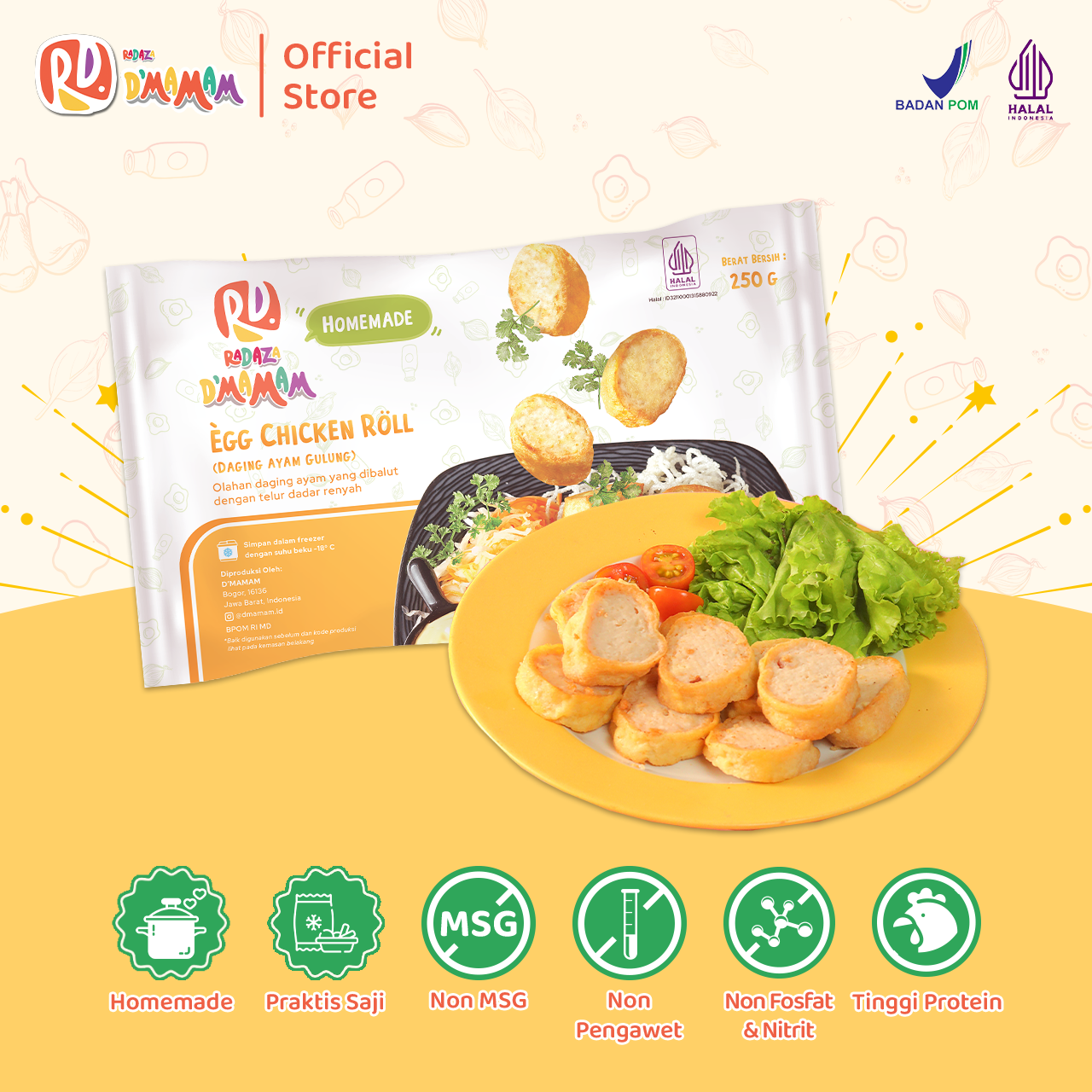 Homemade Nugget for Kids - Egg Chicken Roll