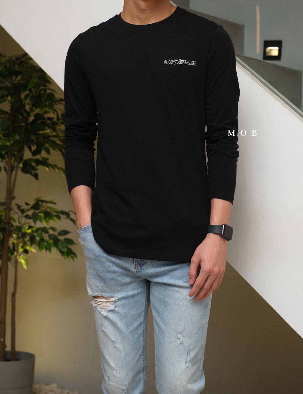 MOB - IBLST01003 Daydream Basic LS Tee Black