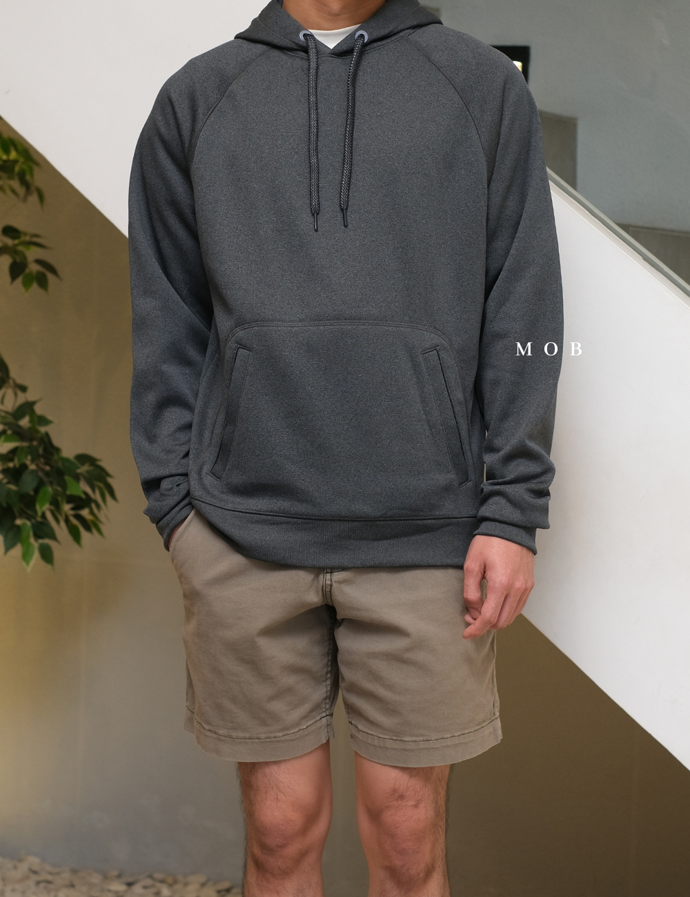MOB - STHOD05003 Tech Fleece Hooded Graphite Dark Grey