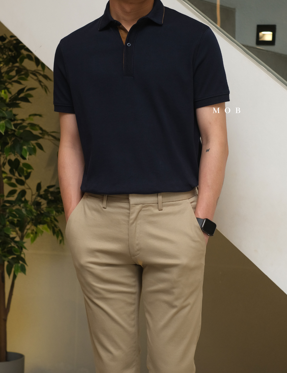 MOB - ARKPSS01002 Gentle Polo Shirt Deep Navy