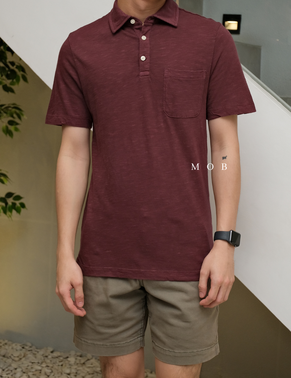 MOB - GFPS07002E Basic Polo Tee Maroon (XXL ONLY)