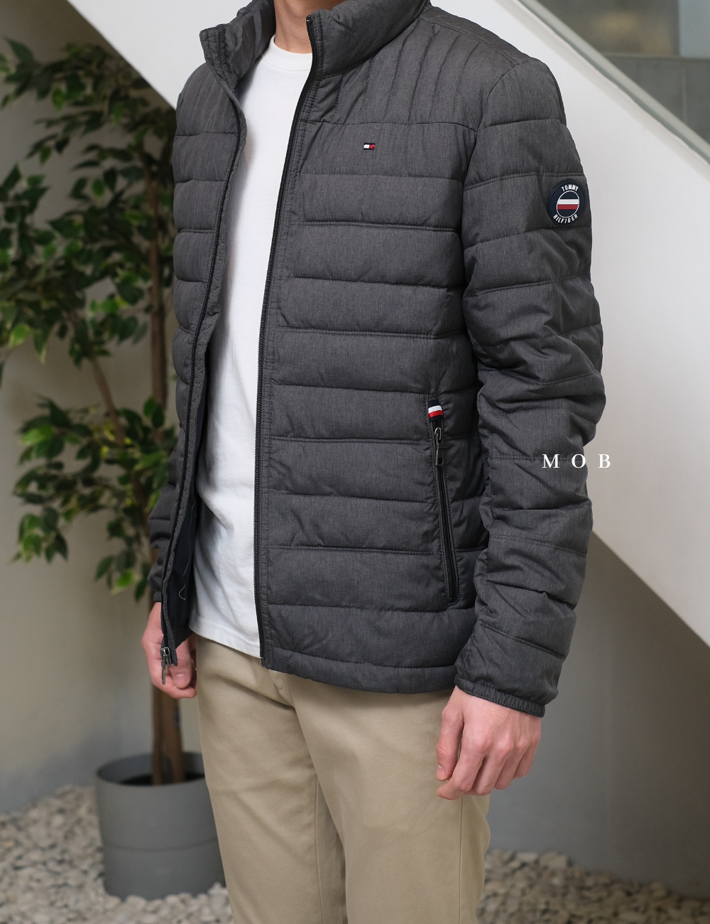 MOB - THJ1001 Mens Ultra Loft Puffer Jacket Dark Grey Misty (S ONLY)