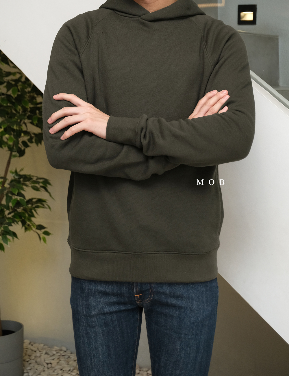 MOB - BRHOD03001 Pullover Hoodie Army