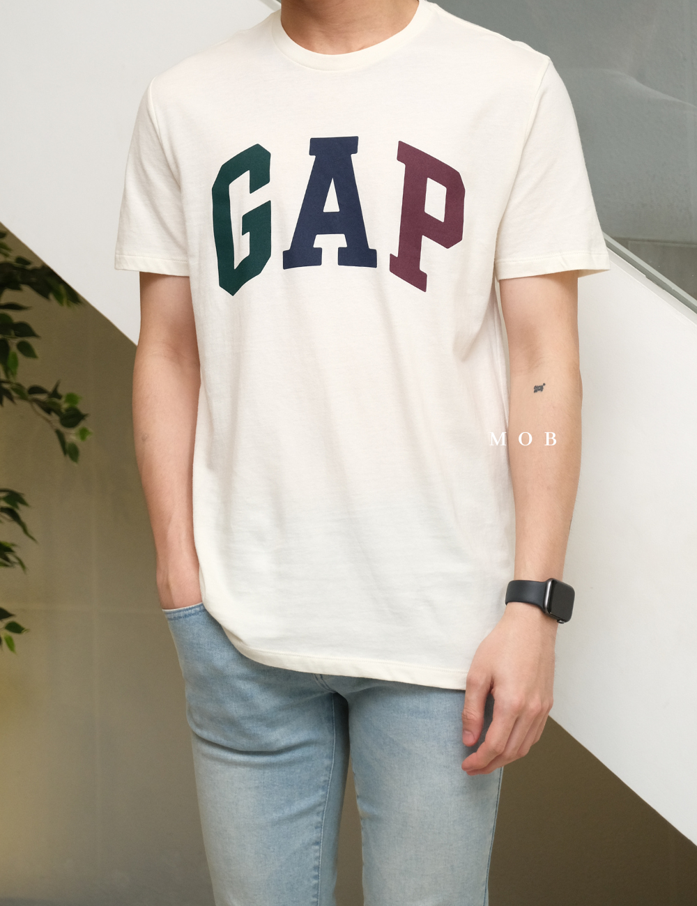 MOB - GPSST1201F Signature Logo SS Tee Cream