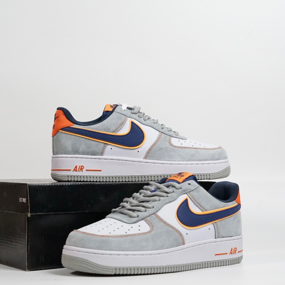 SPORT WAREHOUSE - NIKE AIR FORCE 1 LOW - COOL GREY ORANGE