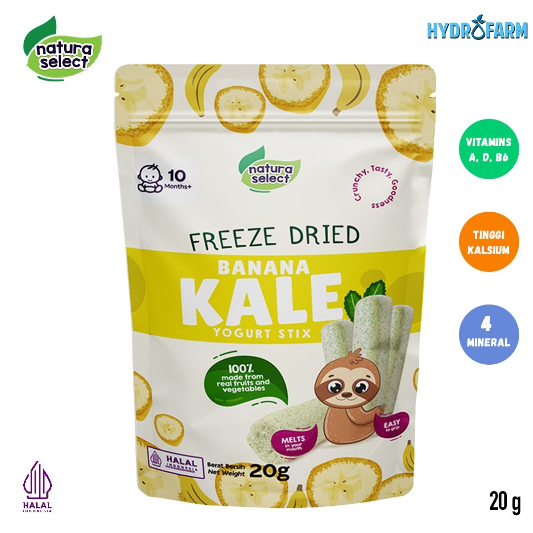 Hydrofarm Official Website - Natura Select - Freeze Dried Yoghurt Stix Banana Kale