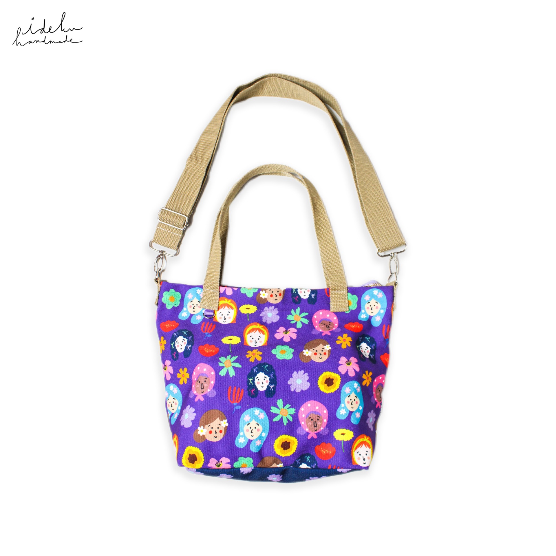 IDEKU HANDMADE - Lucky Faces Mini Tote Bag